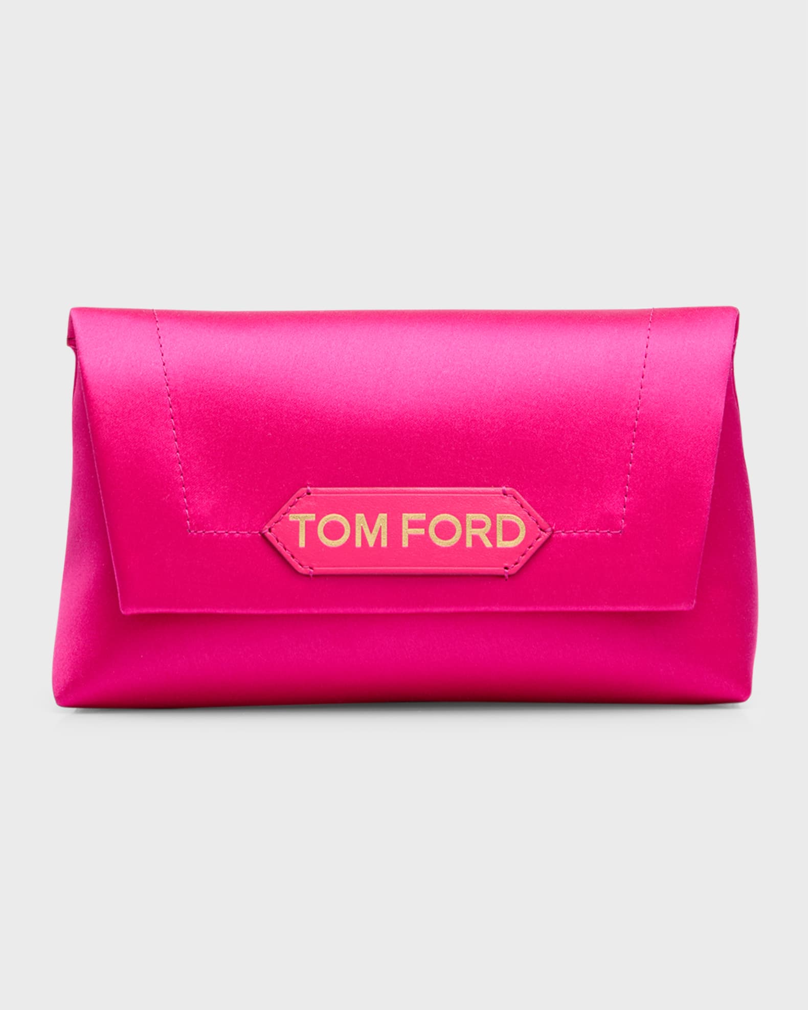 TOM FORD Label Mini Satin Chain Shoulder Bag | Neiman Marcus