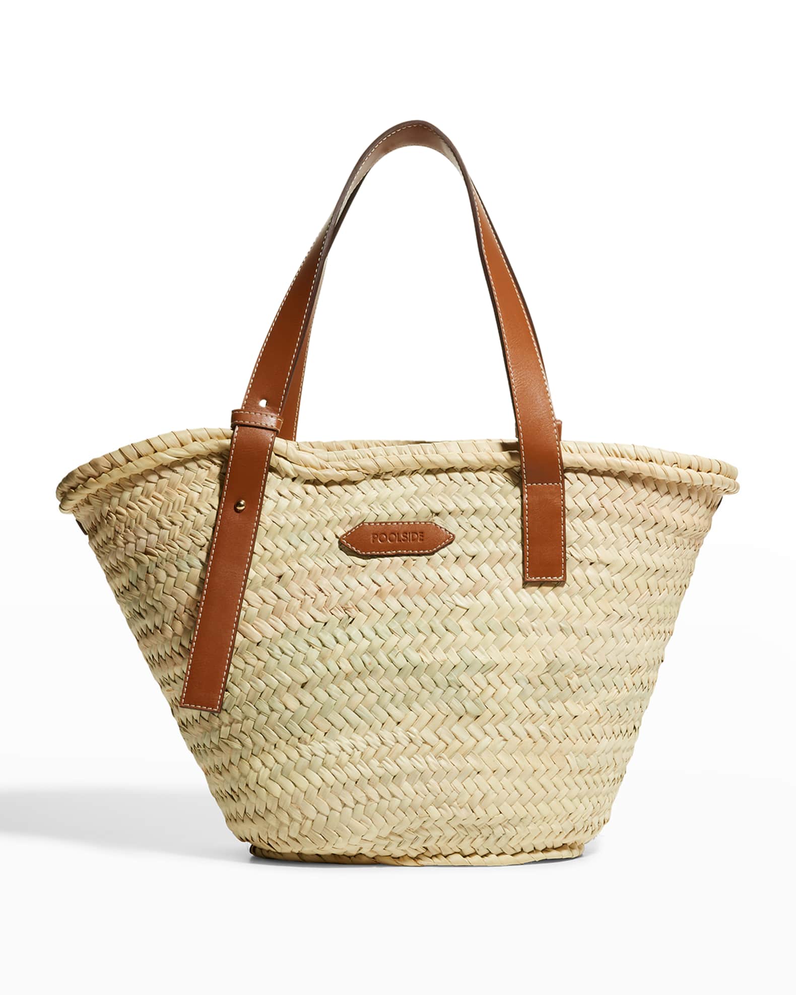 POOLSIDE The Essaouira Medium Straw Tote Bag | Neiman Marcus