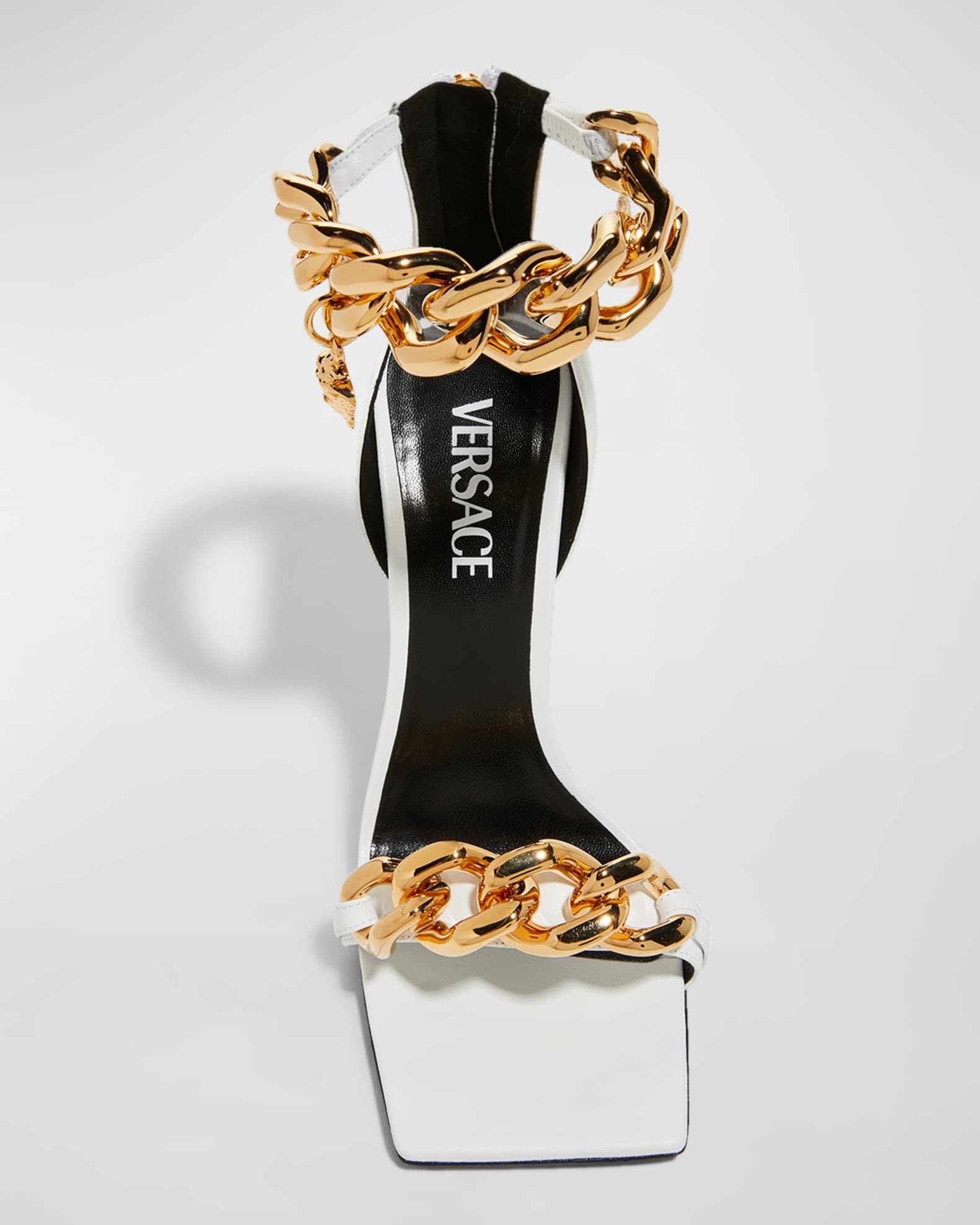 Versace Medusa Chain Leather Sandals | Neiman Marcus