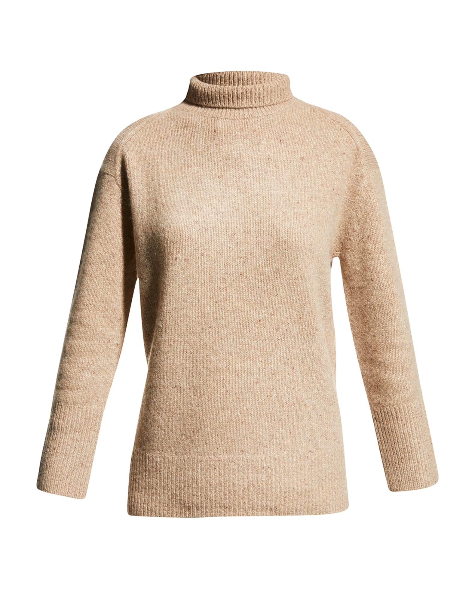 Vince Cashmere Donegal Turtleneck Sweater | Neiman Marcus