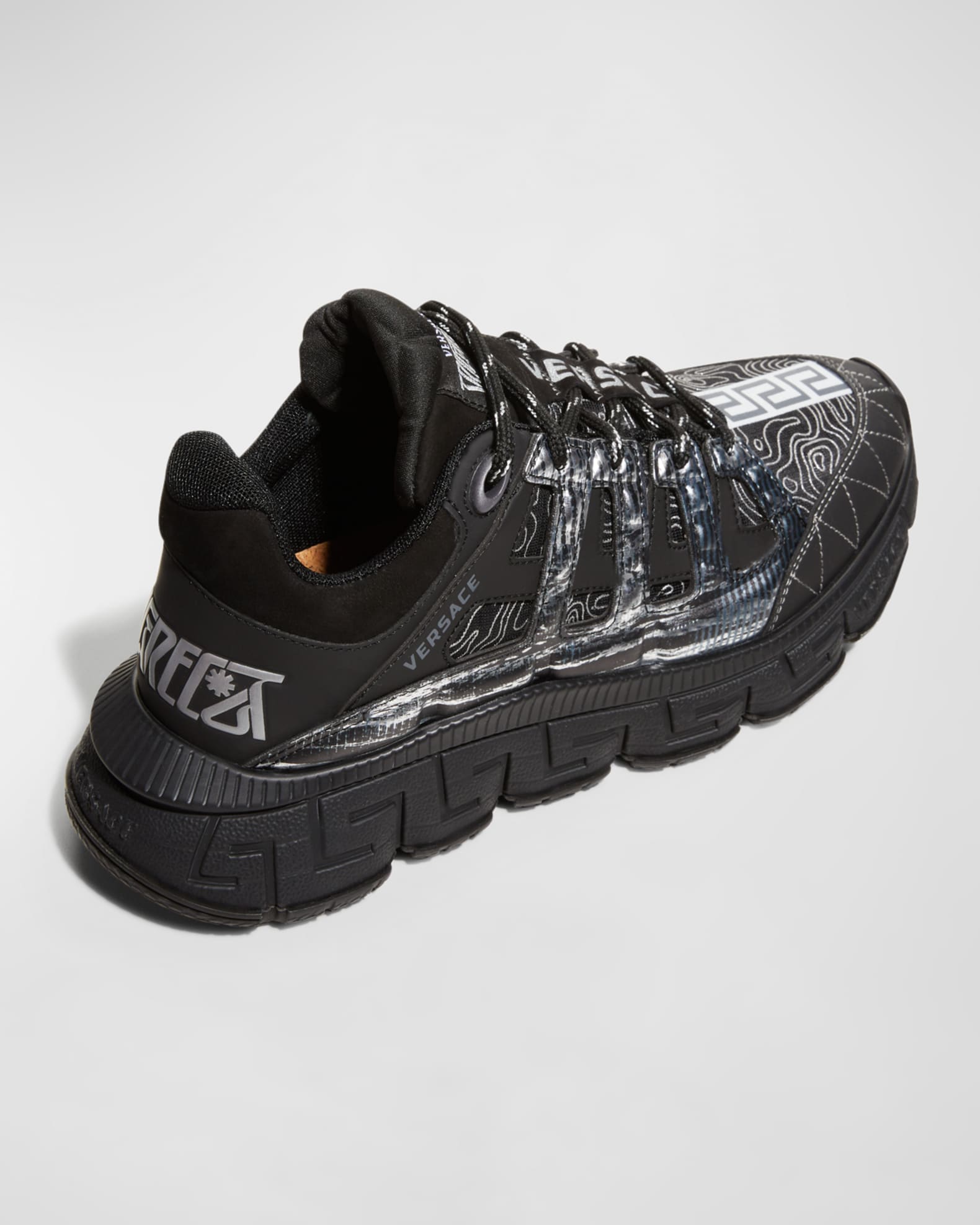 Versace Trigreca Printed Low-Top Trainer Sneakers | Neiman Marcus