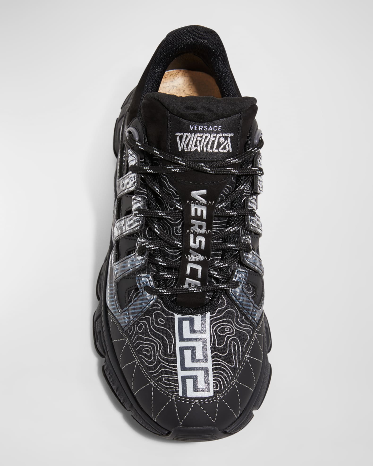 Versace Trigreca Printed Low-Top Trainer Sneakers | Neiman Marcus