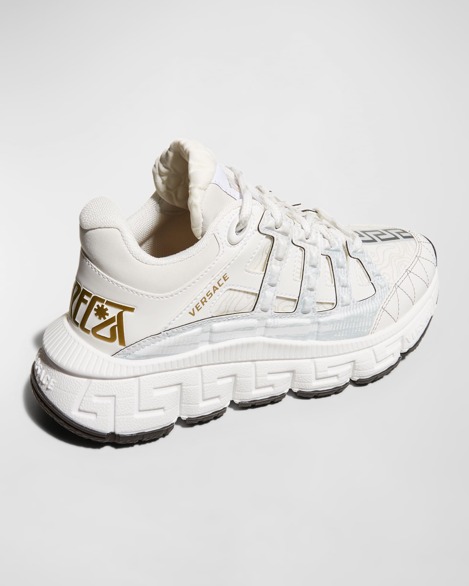 Versace Trigreca Printed Low-Top Trainer Sneakers | Neiman Marcus