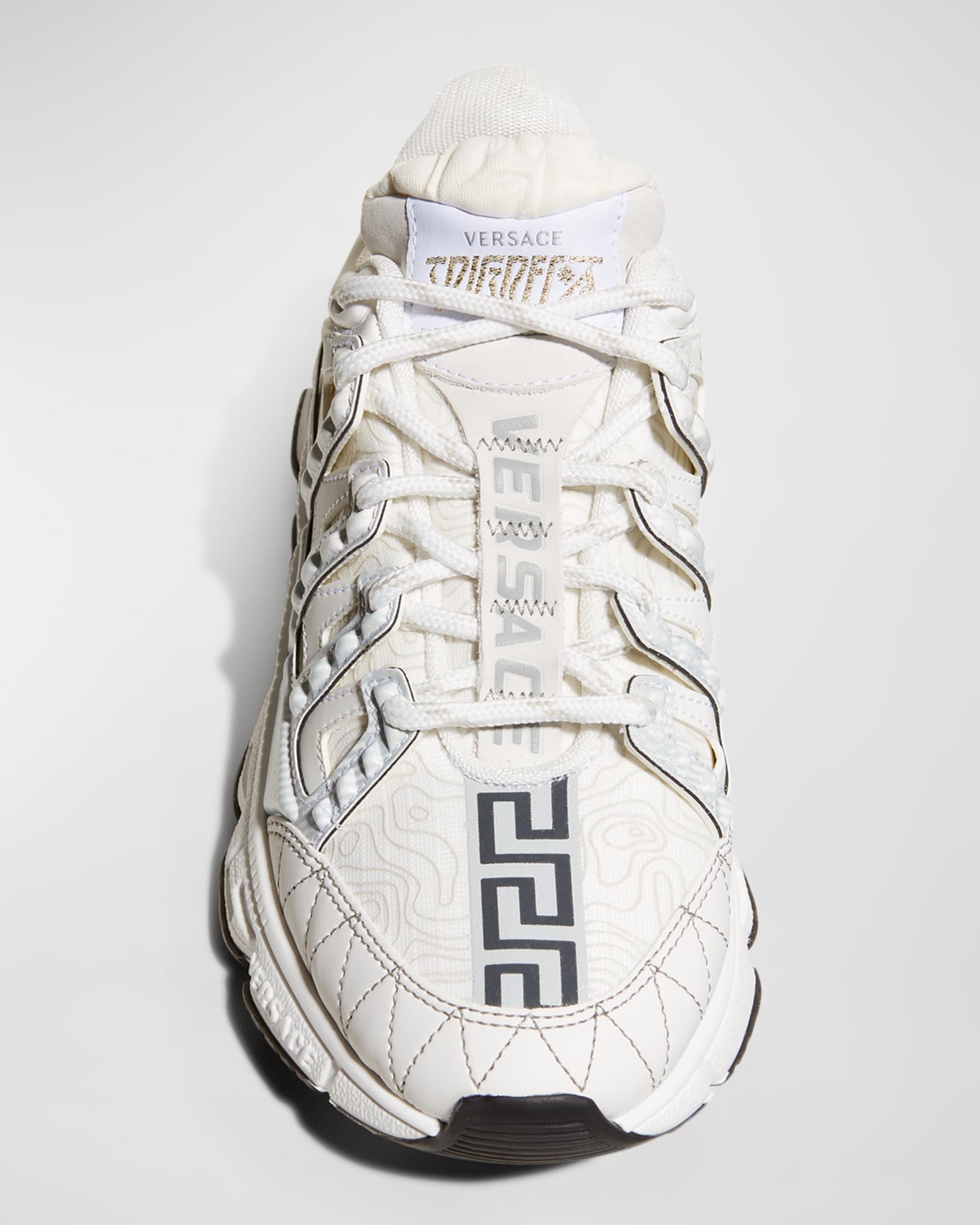 Versace Trigreca Printed Low-Top Trainer Sneakers | Neiman Marcus