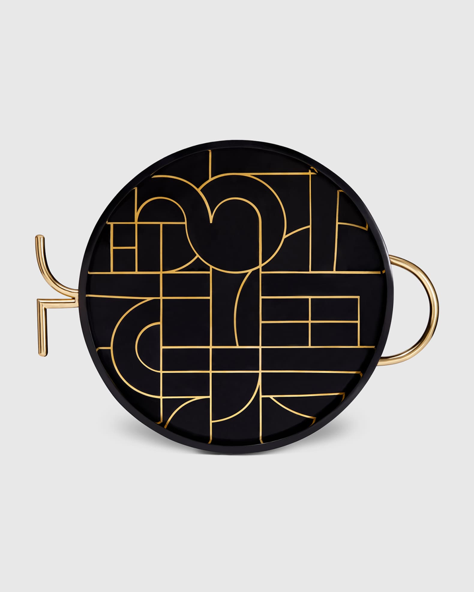 L'Objet Kelly Behun Decorative Round Tray, 16" | Neiman Marcus