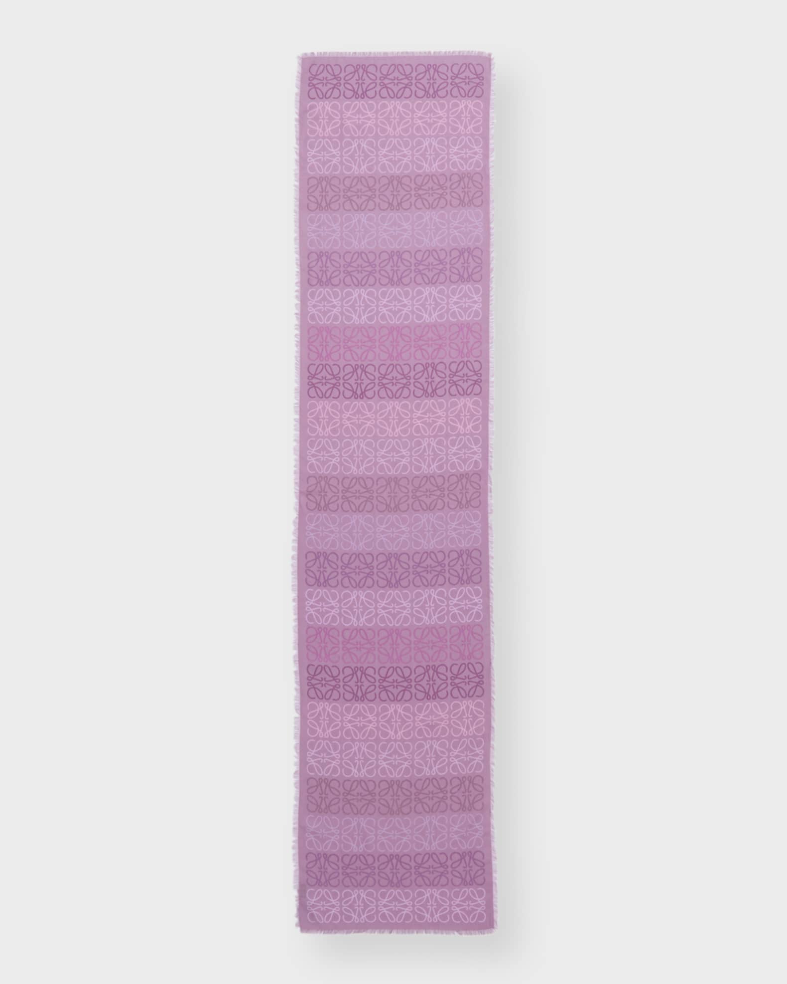 Loewe Multicolor Anagram Lines Wool-Blend Scarf | Neiman Marcus