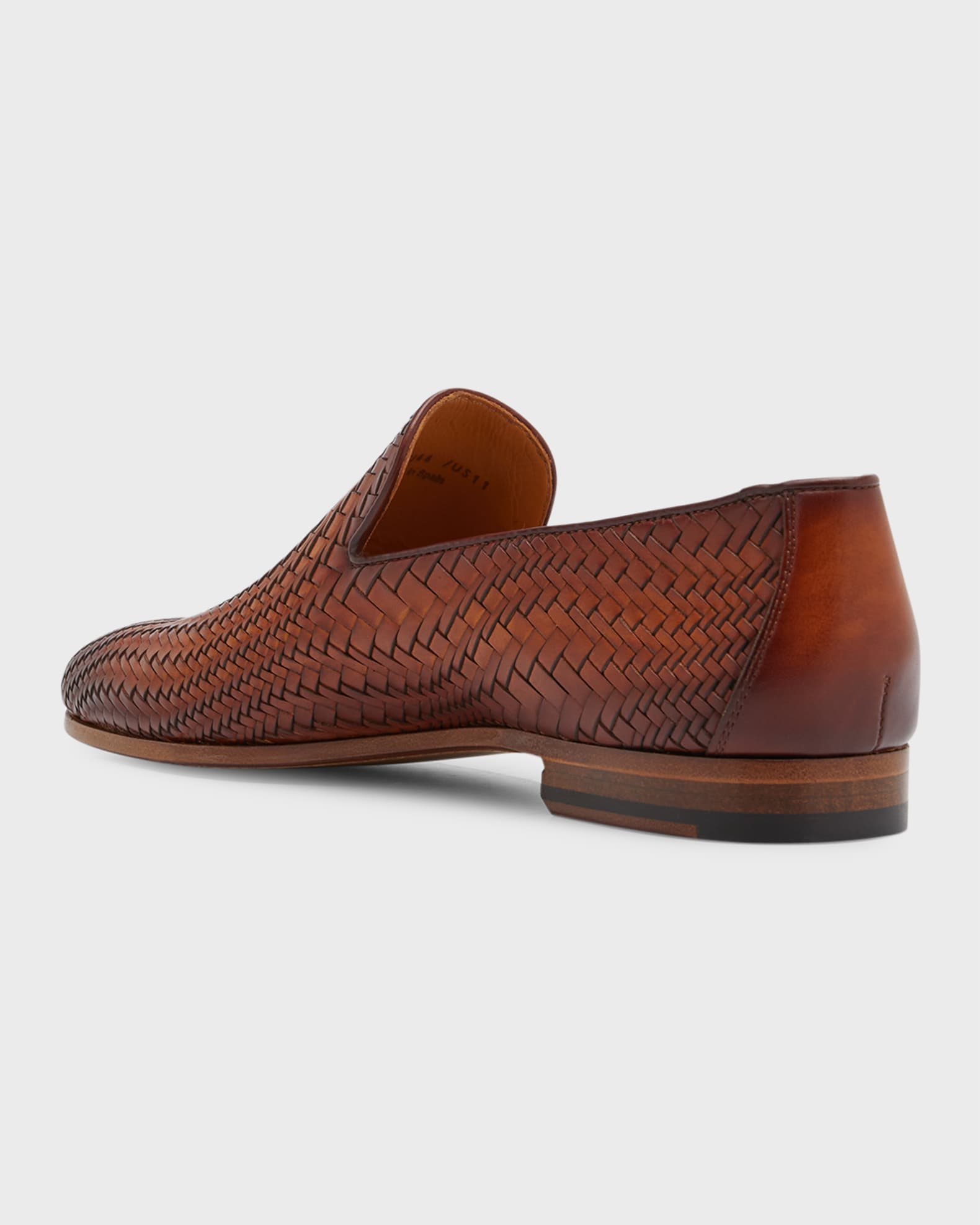 Magnanni Men's Herrera Woven Burnish Loafers | Neiman Marcus