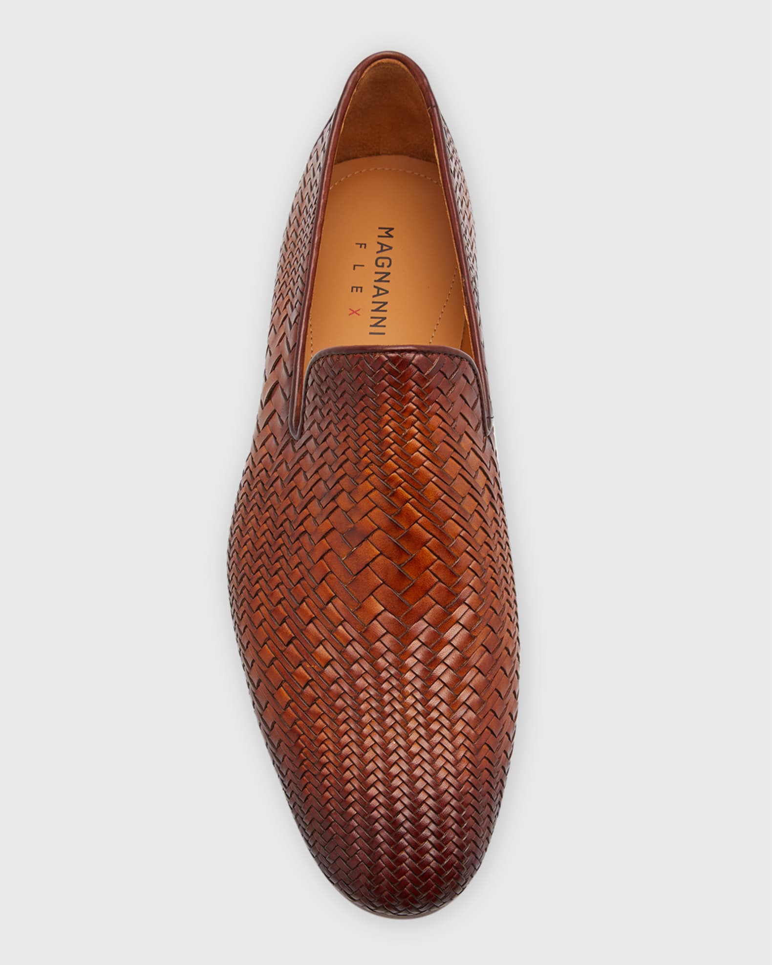 Magnanni Men's Herrera Woven Burnish Loafers | Neiman Marcus