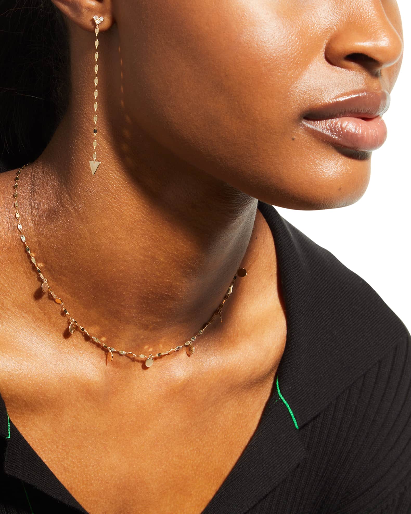 LANA Gypsy Disc Partial Hanging Choker Necklace | Neiman Marcus