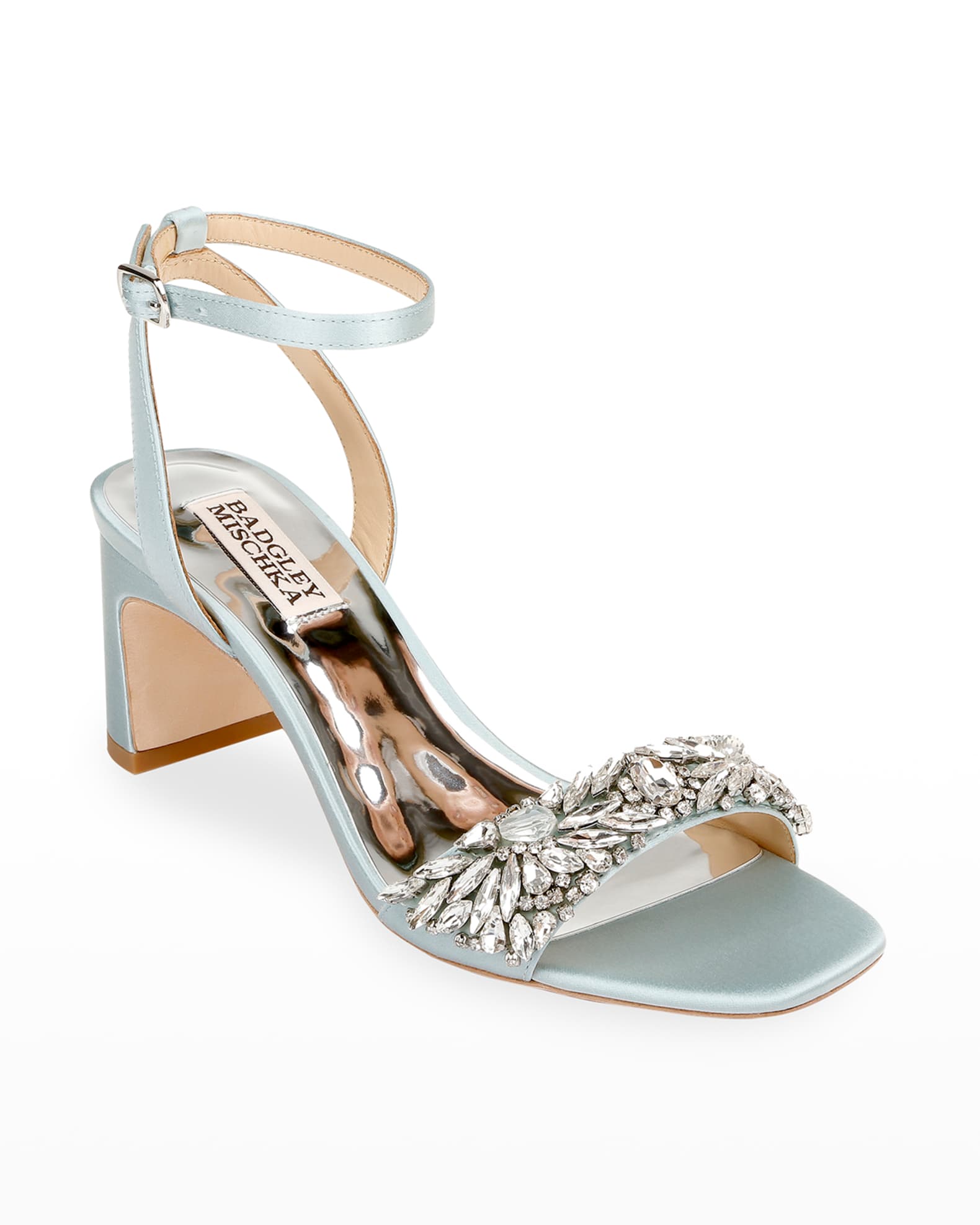 Badgley Mischka Marsha Block-Heel Sandals | Neiman Marcus