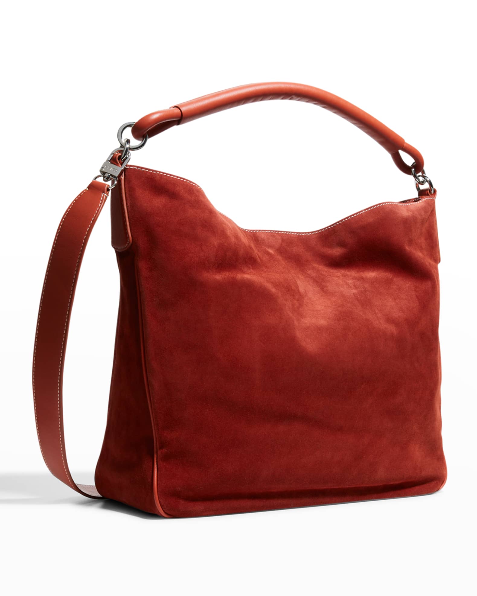 Staud Perry Suede Hobo Tote Bag | Neiman Marcus