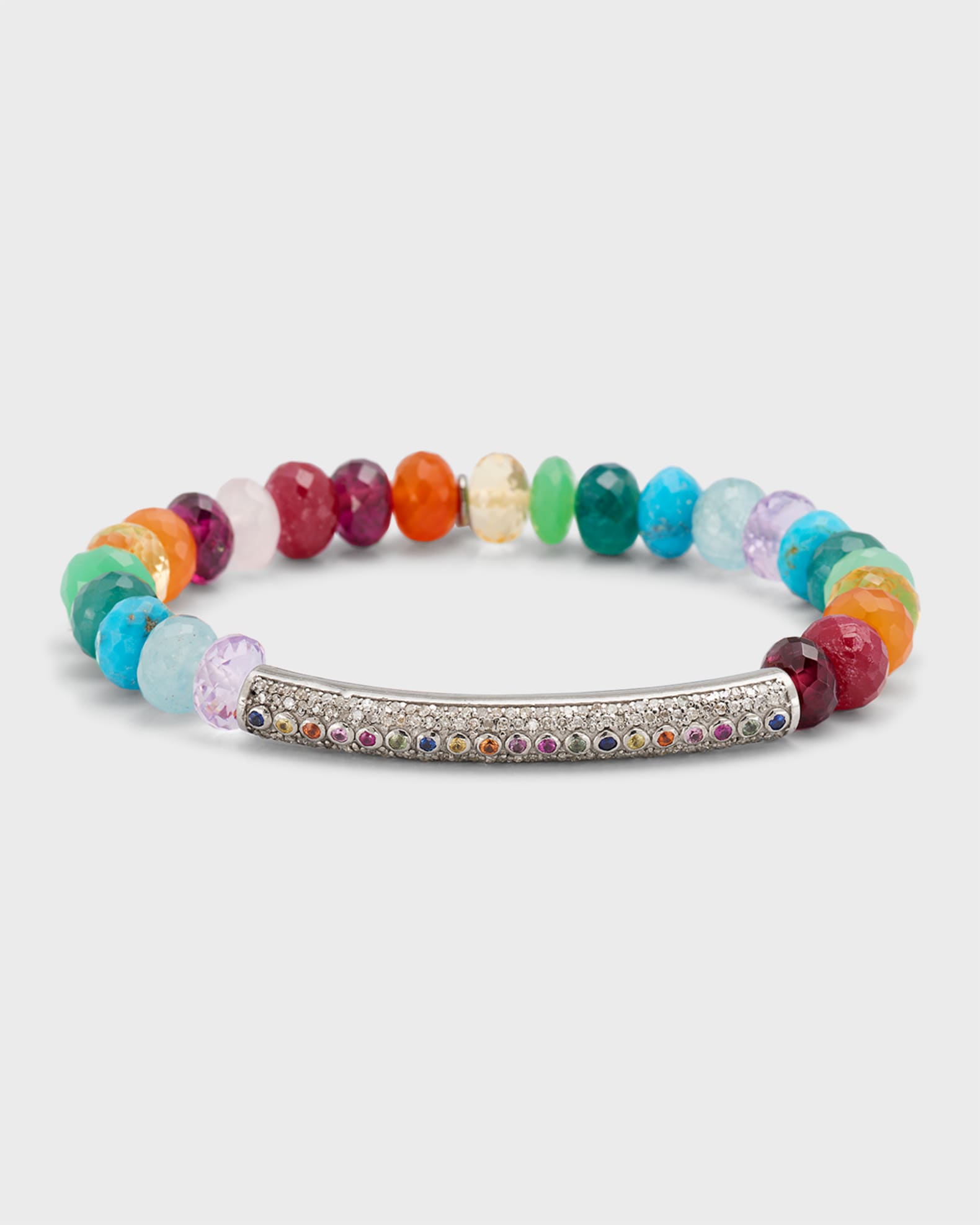 Sheryl Lowe 8mm Chakra Multicolor Bead Bracelet | Neiman Marcus