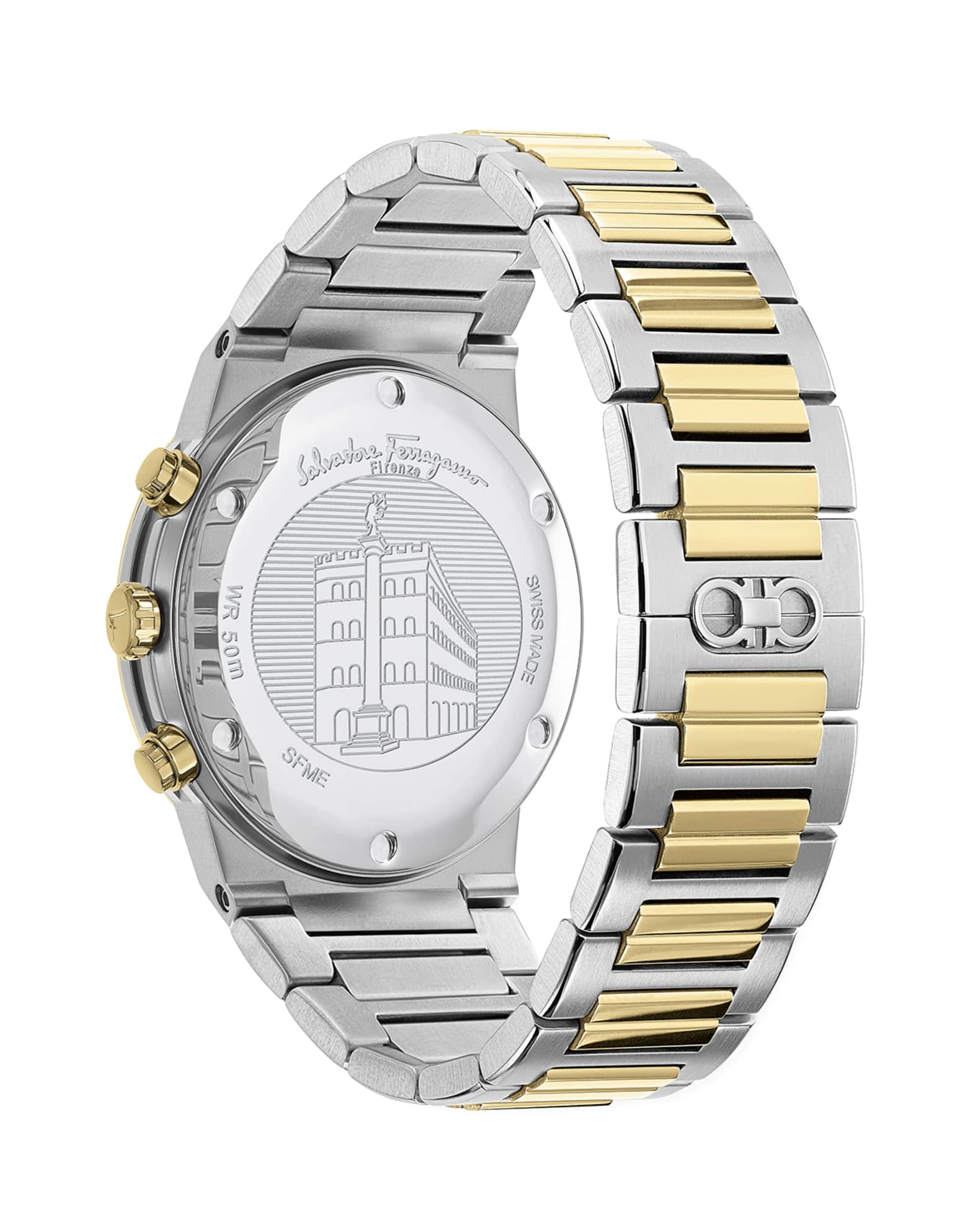 Ferragamo Men's 41mm Sapphire Chrono Bracelet Watch | Neiman Marcus