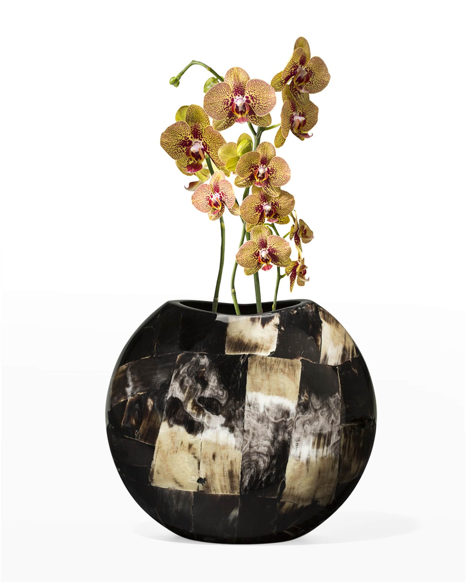 LADORADA Horn Veneer Symmetry Large Vase | Neiman Marcus
