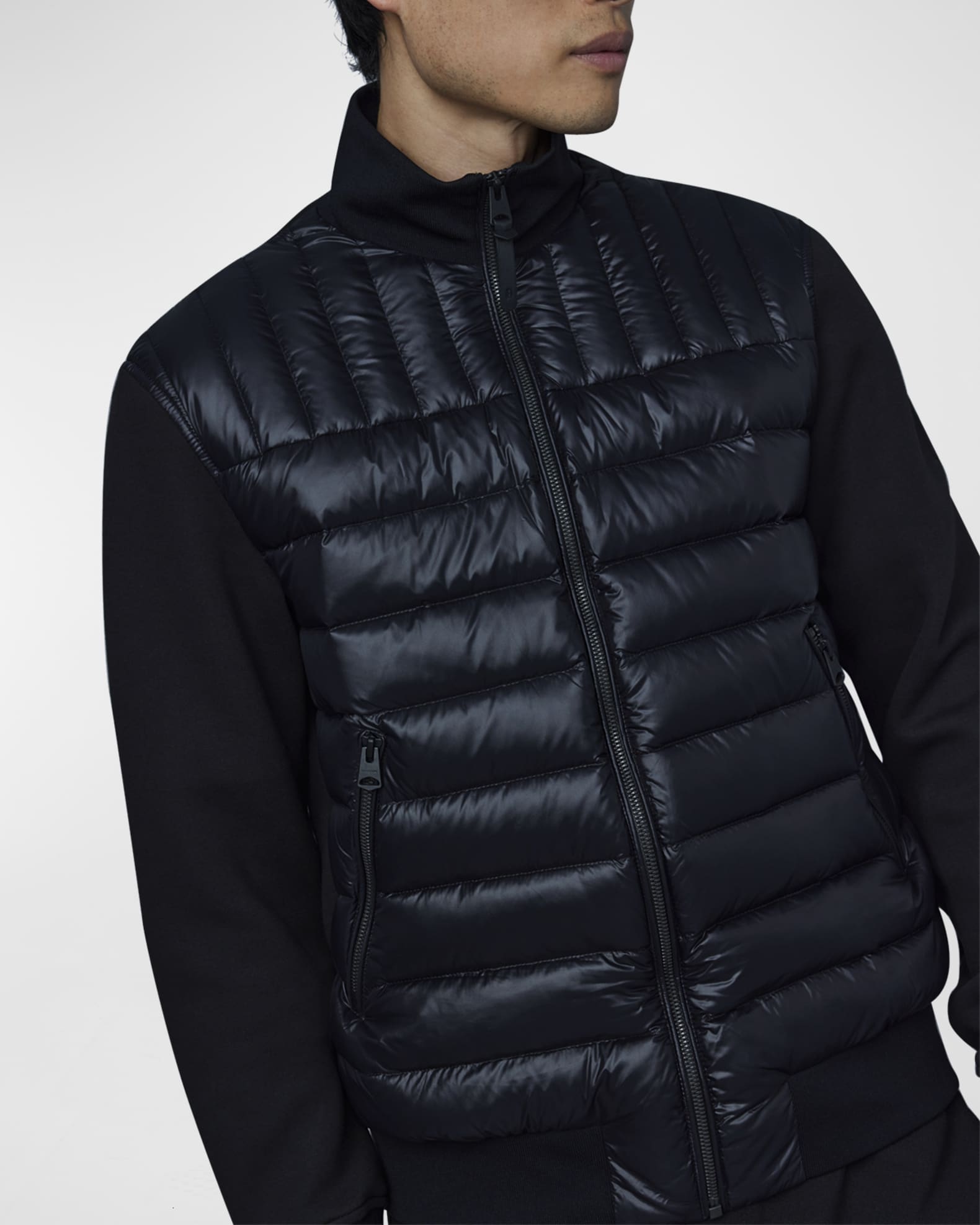 Mackage Men's Collin Knit/Quilted Down Combo Jacket | Neiman Marcus