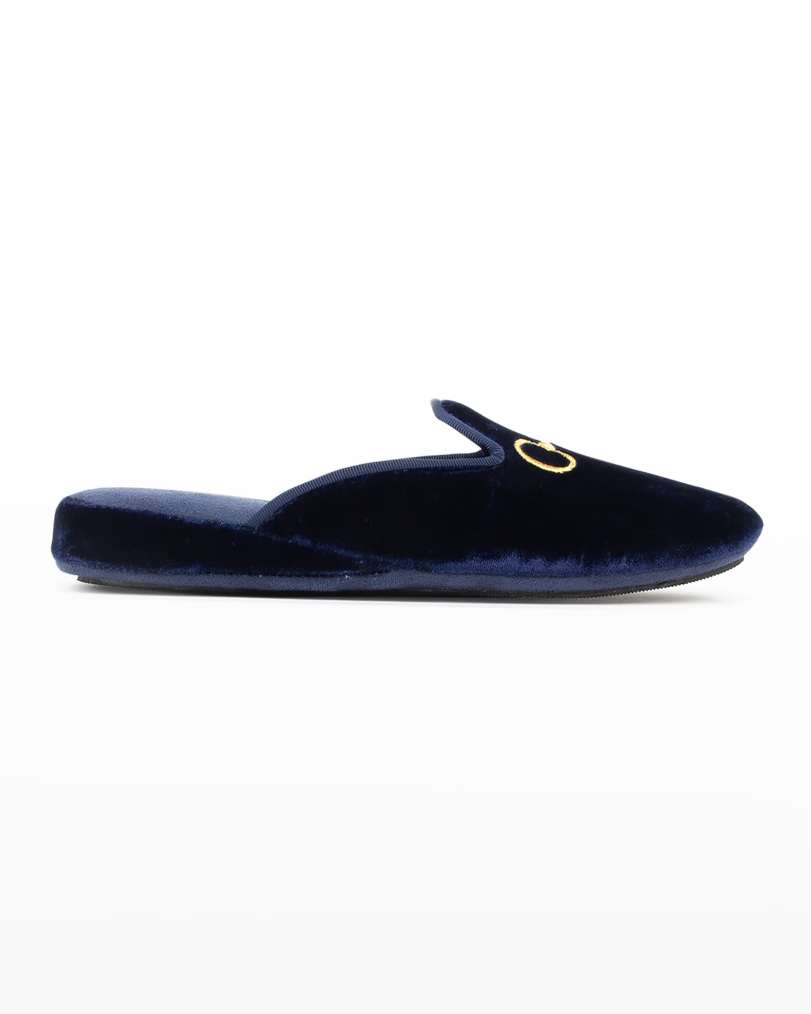 Patricia Green Milano Embroidered Velvet Slippers | Neiman Marcus