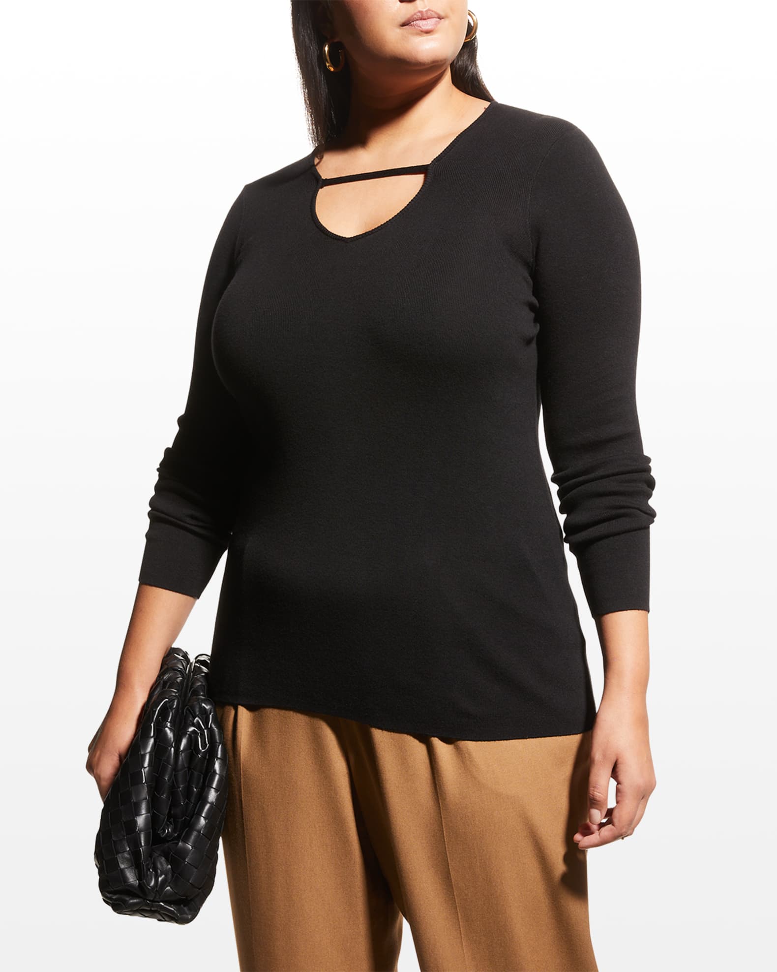 CAPSULE 121 Plus Size The Elenin V-Strap Sweater | Neiman Marcus