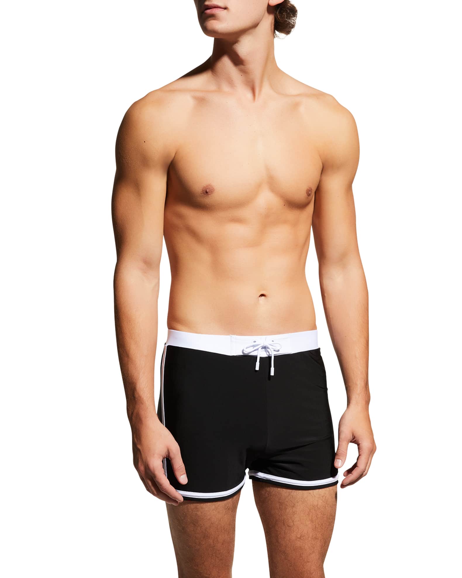 Siamo Verano Mens Square Cut Swim Trunks Neiman Marcus