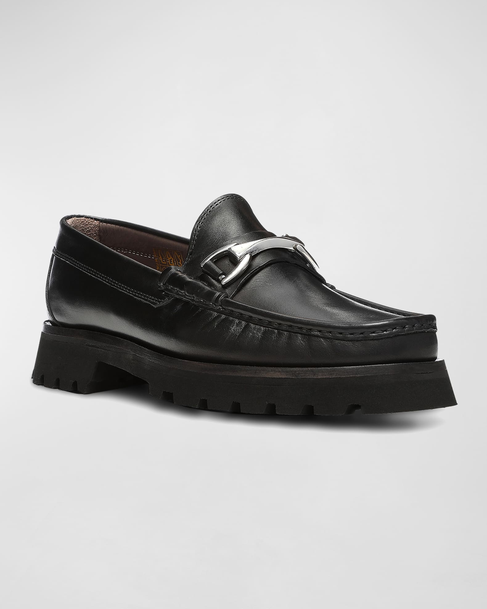 Donald Pliner Men's Davey Leather Lug-Sole Loafers with Bit-Strap ...