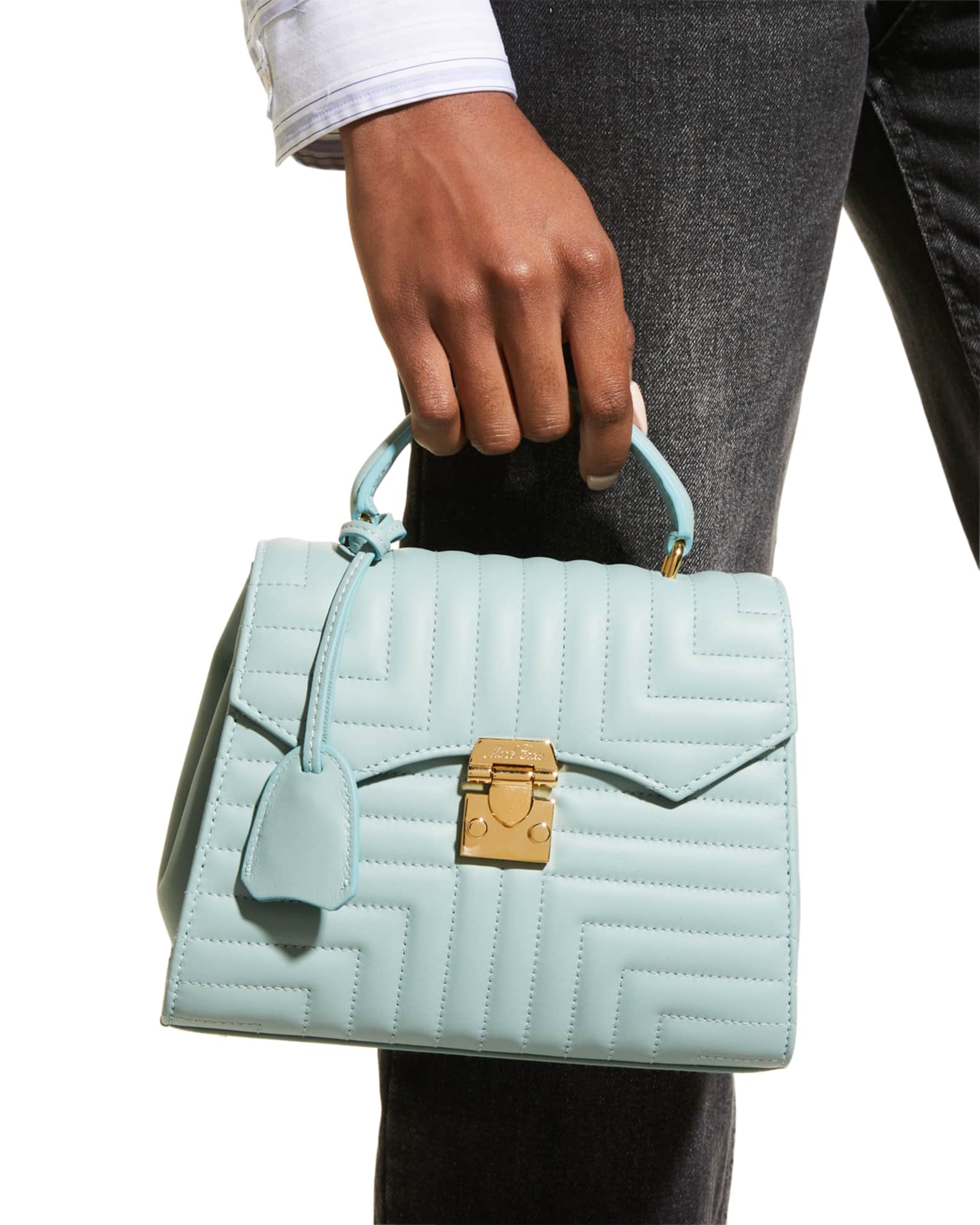 Mark Cross Madeline Lady Mini Quilted Napa Top-Handle Bag | Neiman Marcus
