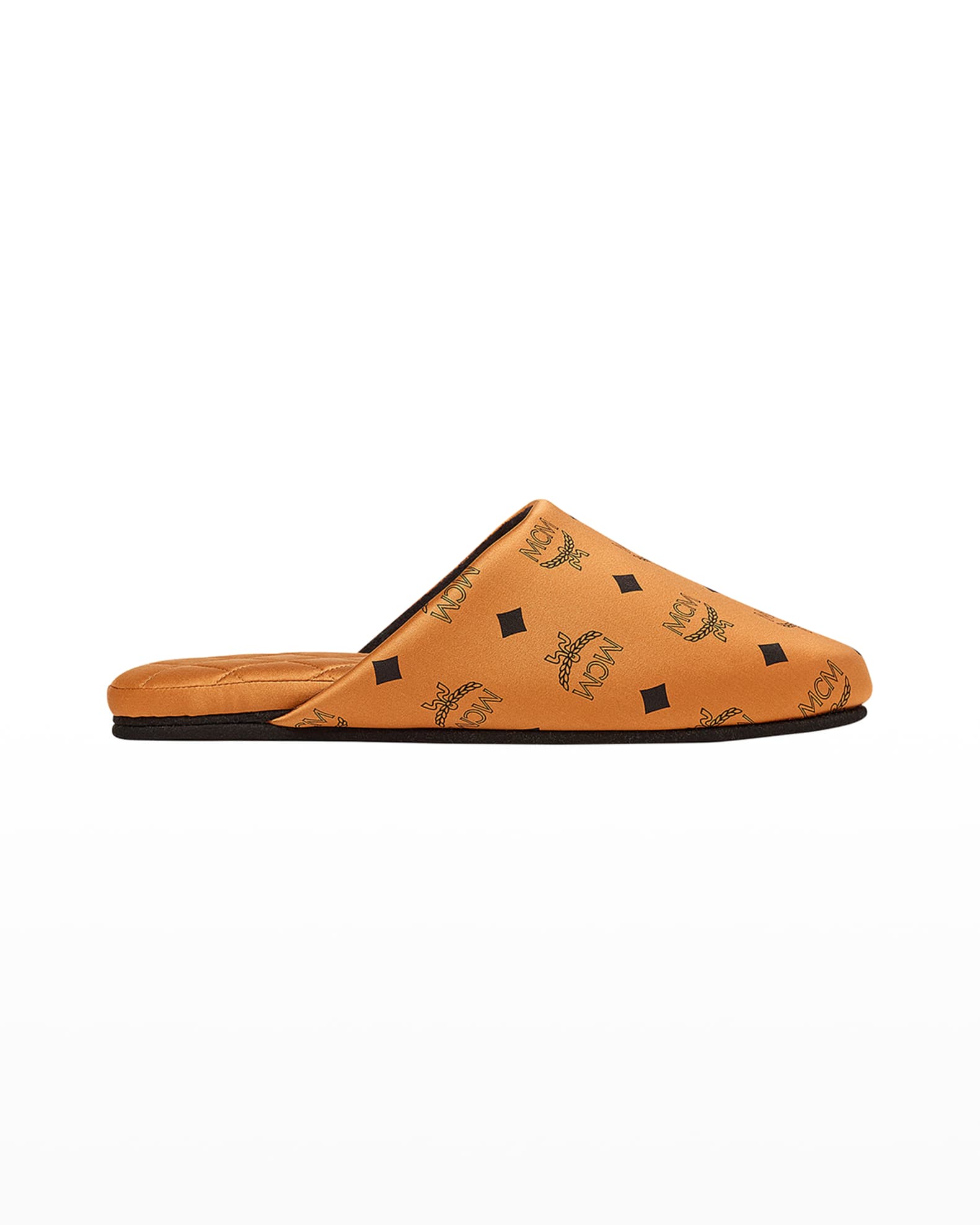 MCM Men's Logo Silk Slippers | Neiman Marcus