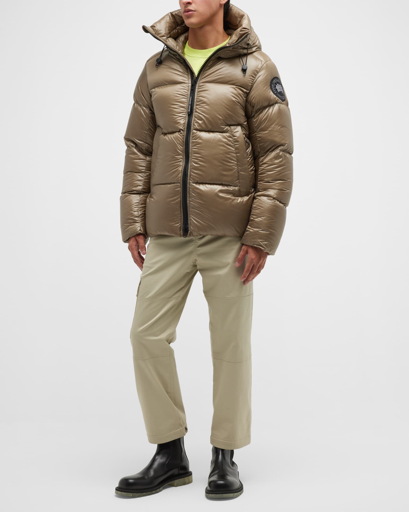 Canada Goose Men's Crofton Black Disc Puffer Jacket | Neiman Marcus