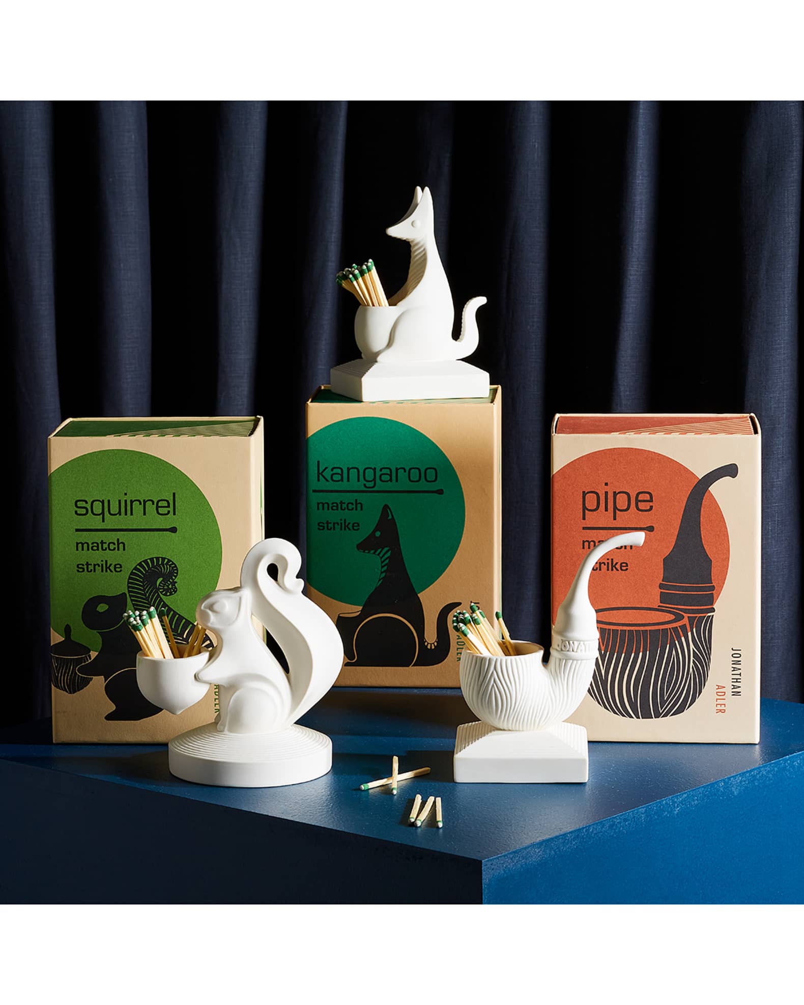 Jonathan Adler White Pipe Match Strike | Neiman Marcus