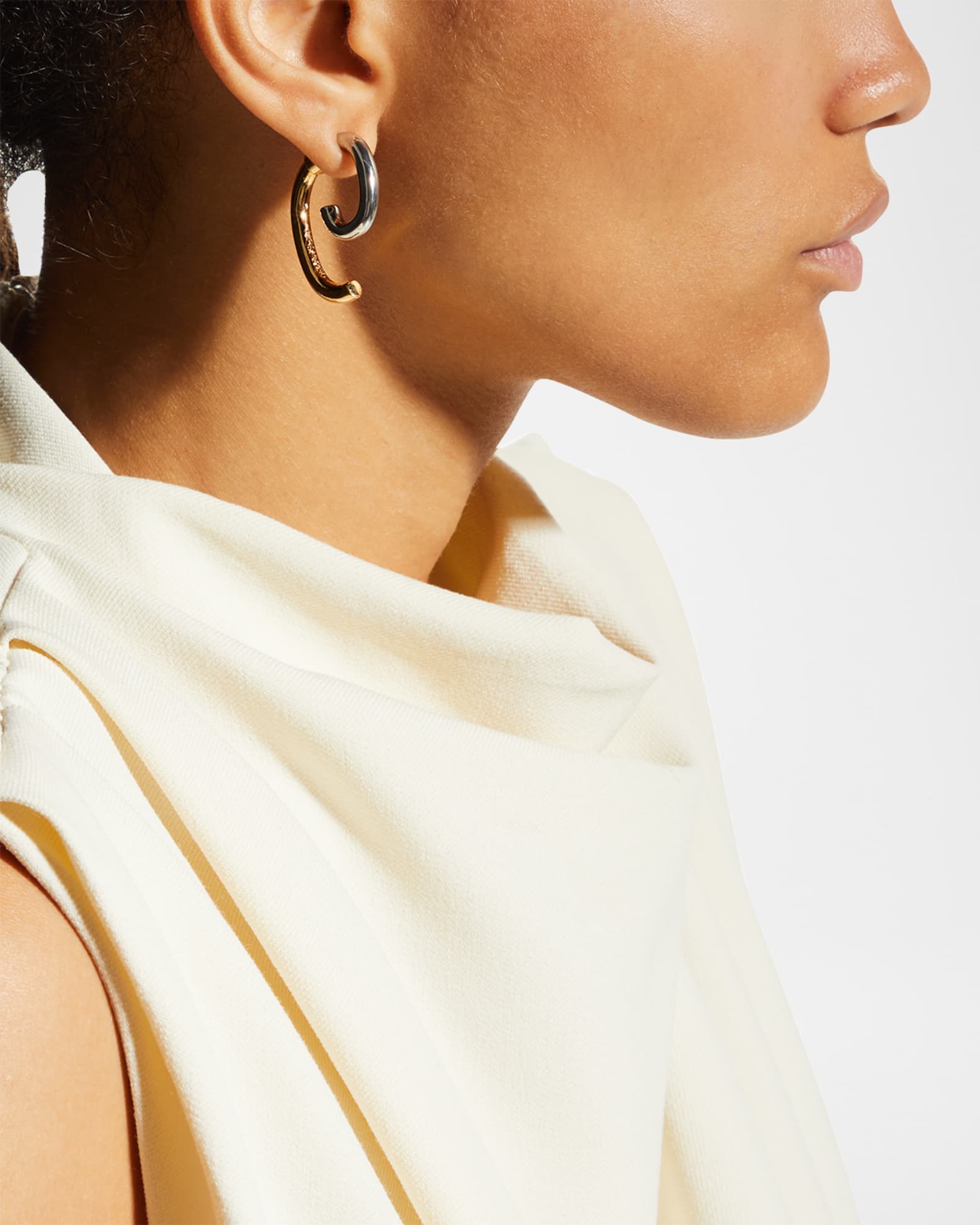 DEMARSON Mini Luna Gold and Silver Earrings | Neiman Marcus