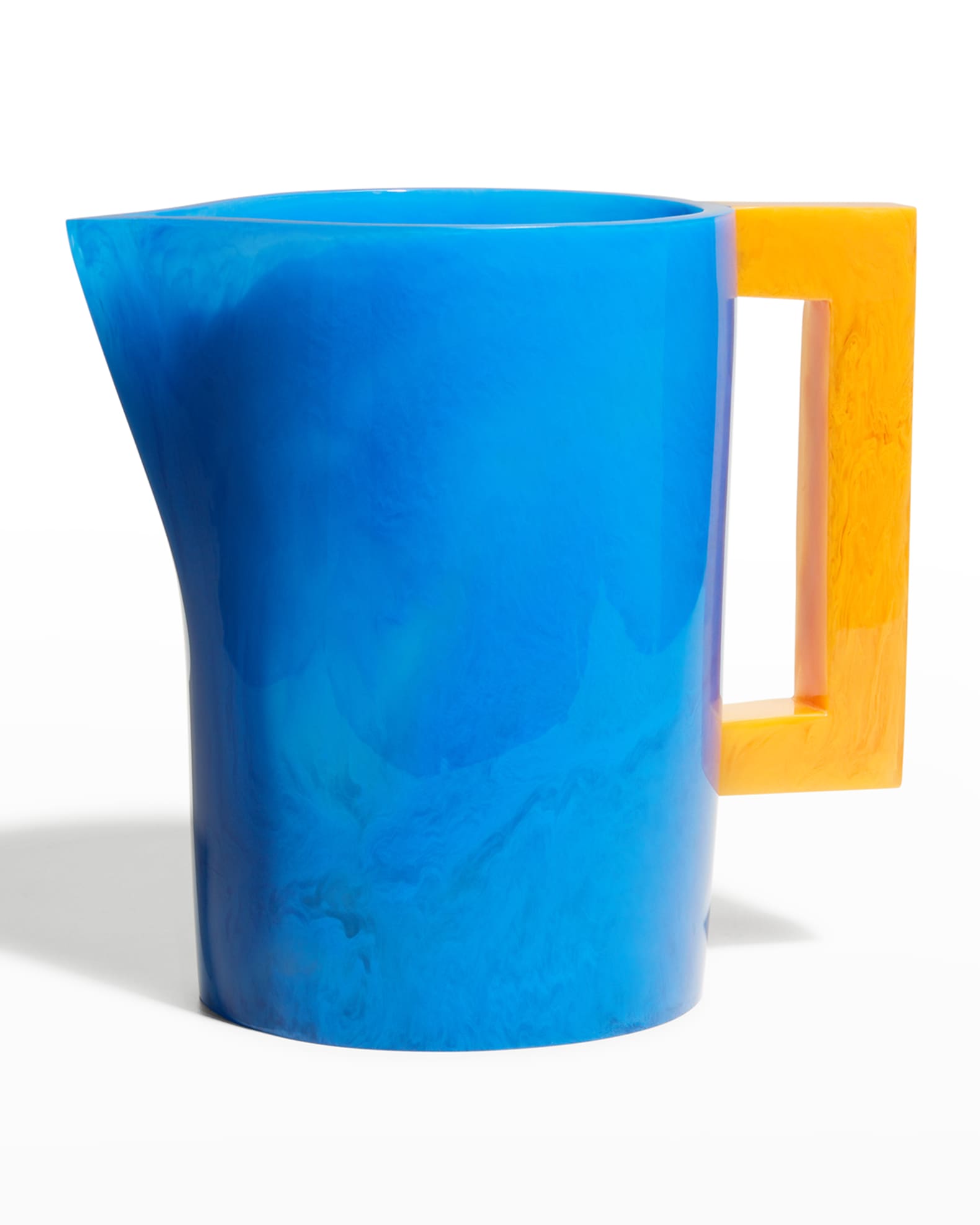 Lily Juliet Pearls Resin Pitcher, Blue/Yellow | Neiman Marcus