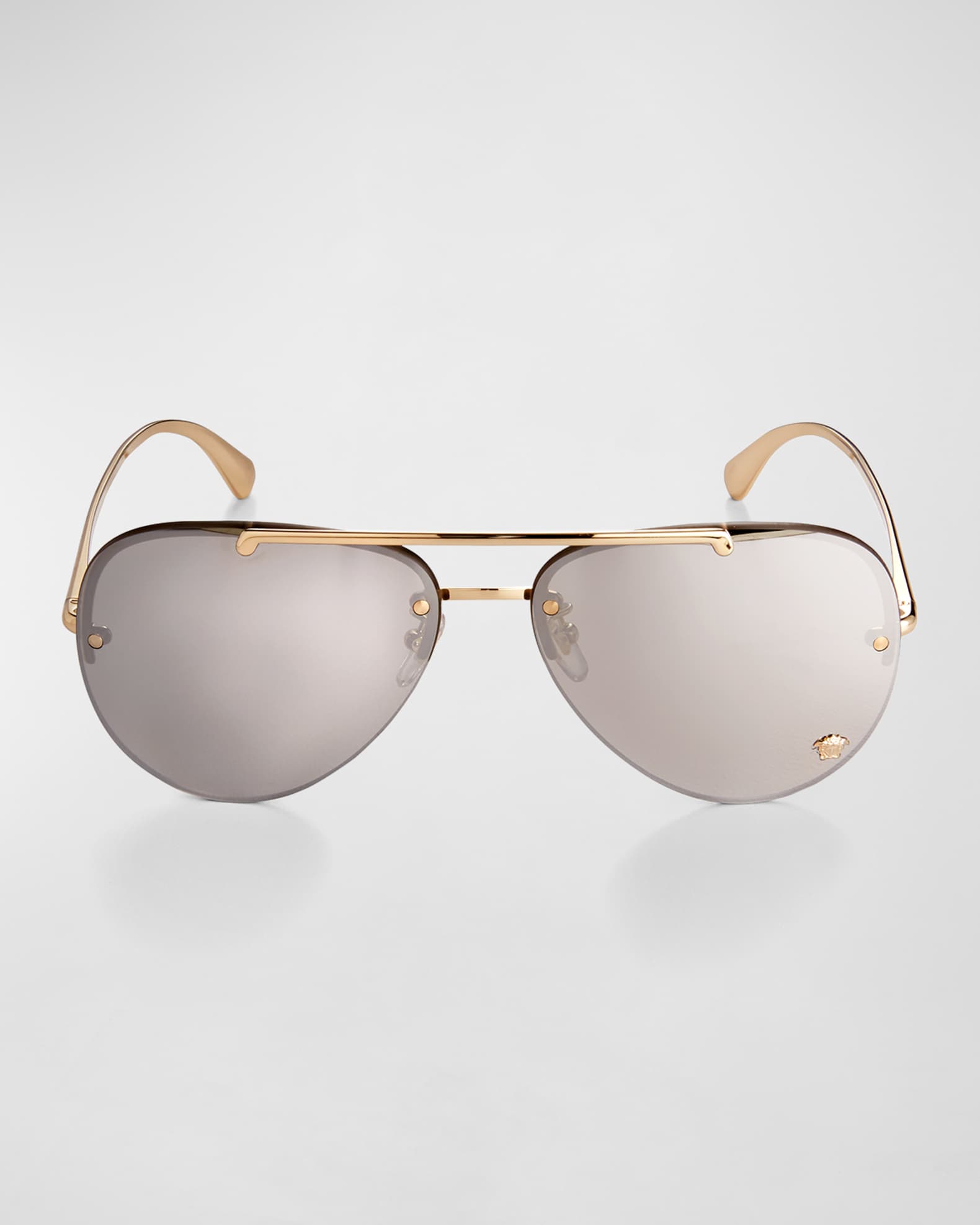 Versace Men's Rimless Metal Aviator Sunglasses | Neiman Marcus