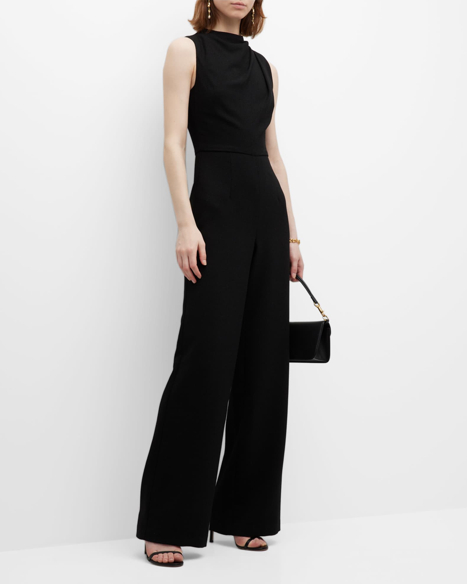 Corrine High-Neck Sleeveless Jumpsuit | Neiman Marcus