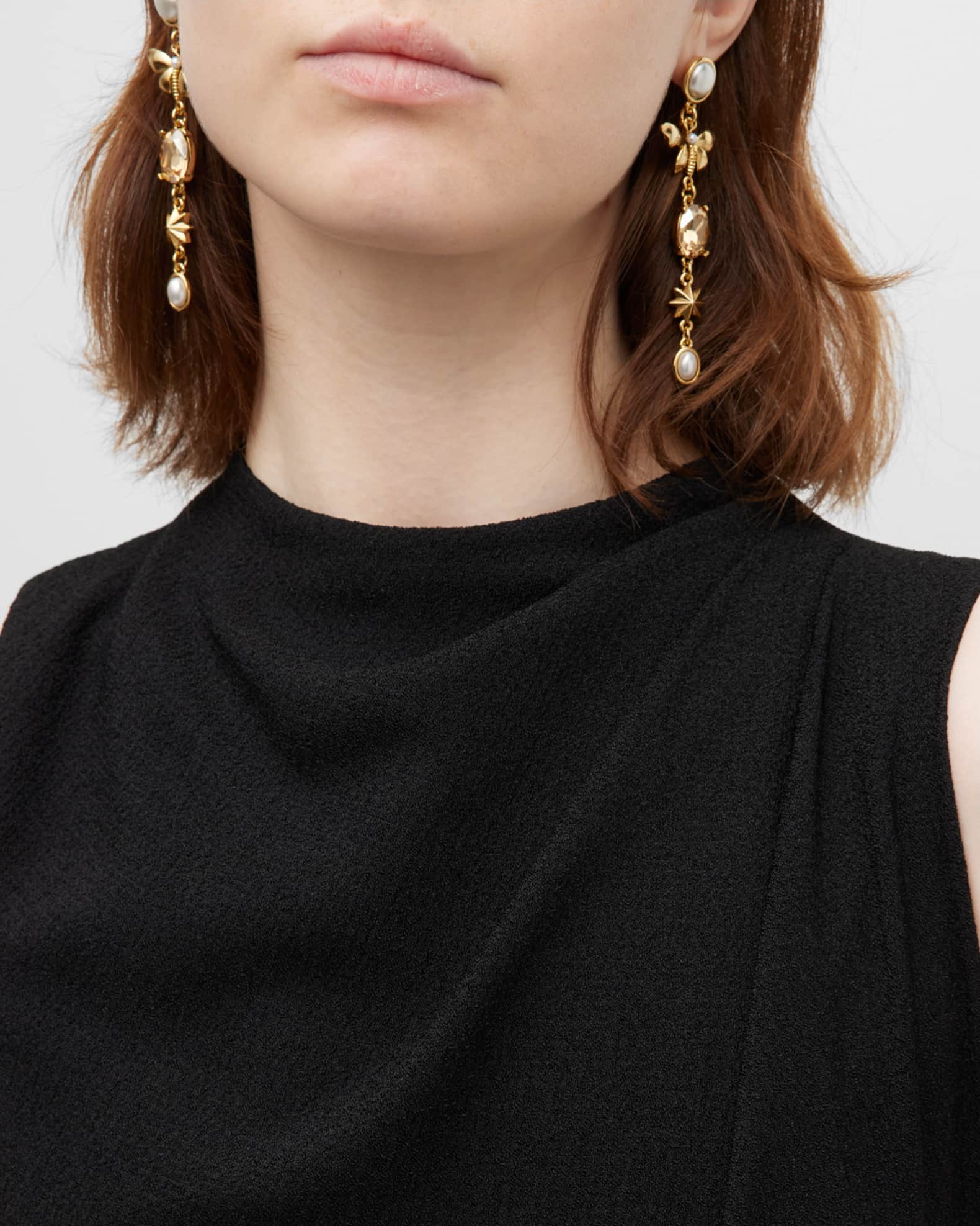 Corrine High-Neck Sleeveless Jumpsuit | Neiman Marcus