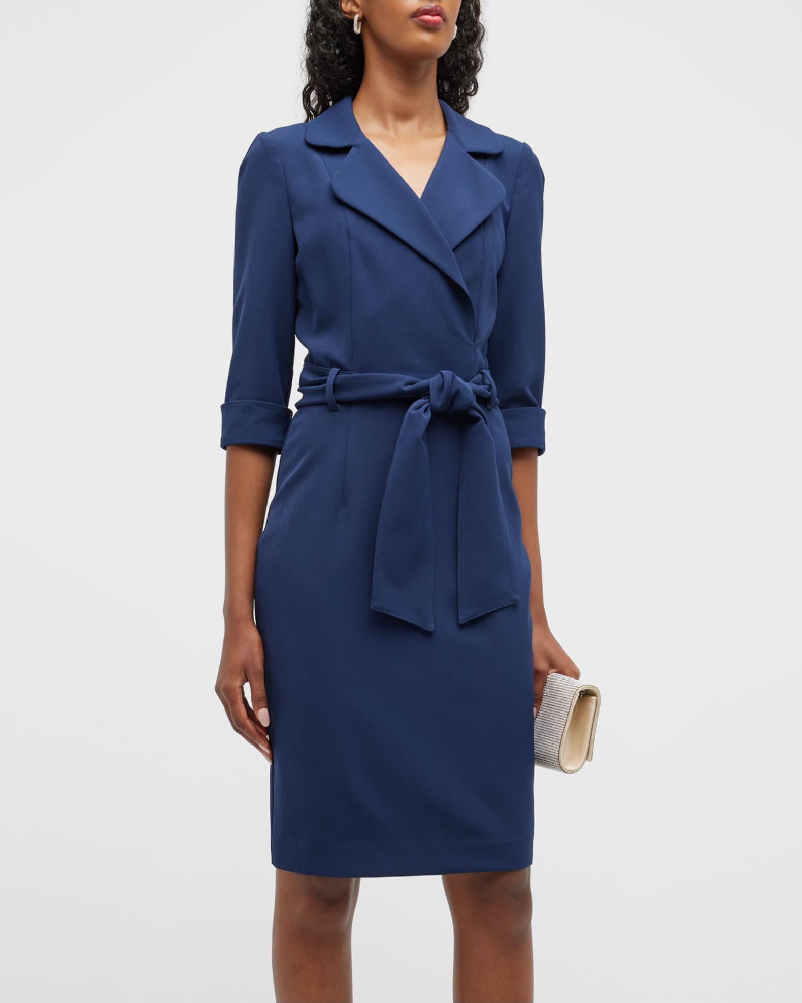 Black Halo Lucinda Belted Sheath Dress | Neiman Marcus