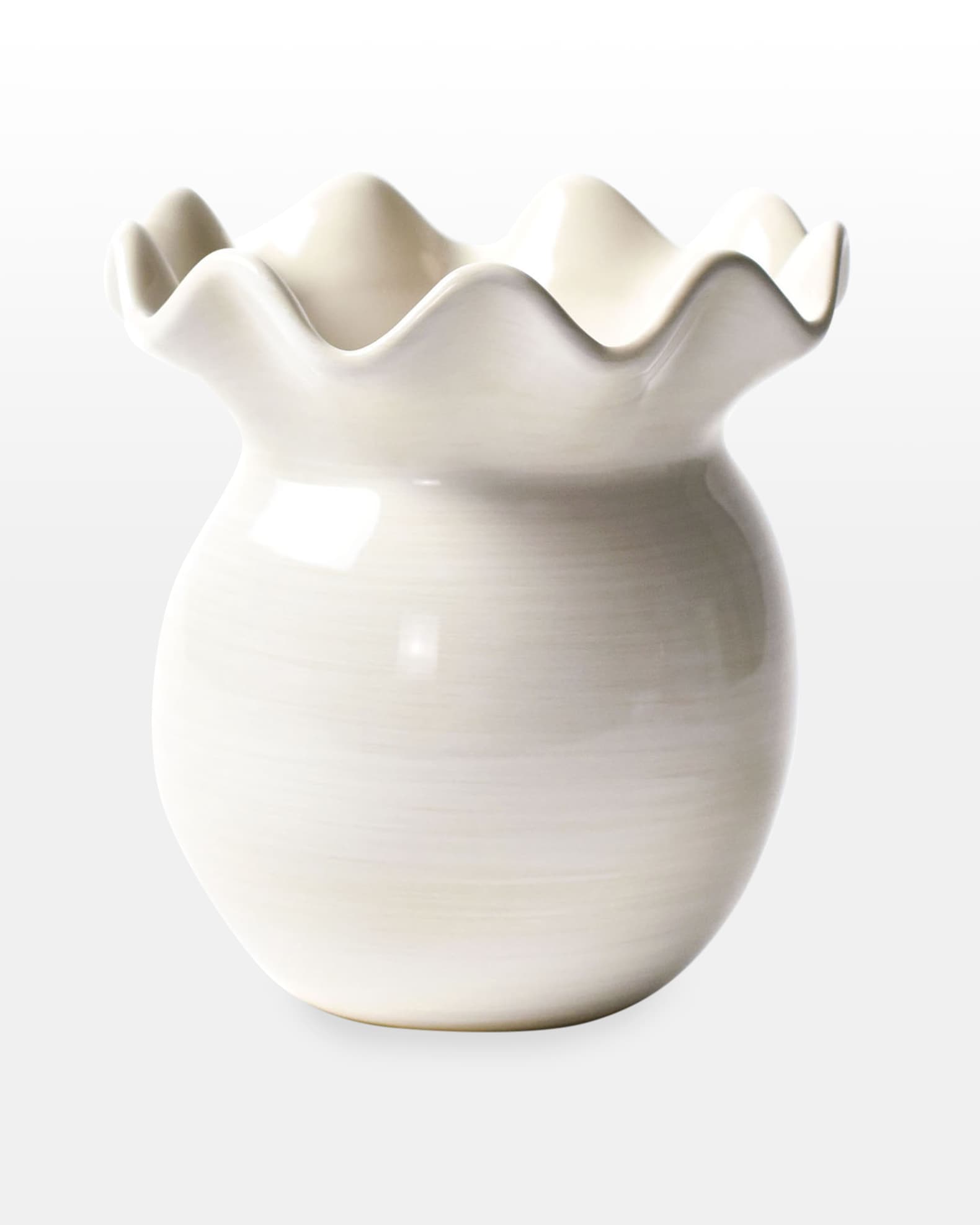 Coton Colors Signature White Ruffle Vase | Neiman Marcus