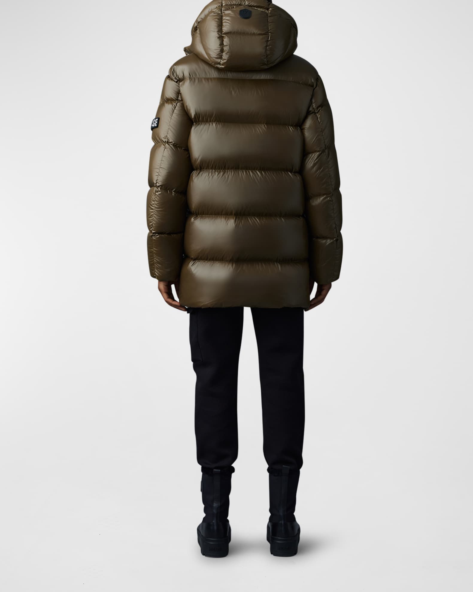 Mackage Men's Kendrick Long Hooded Puffer Coat | Neiman Marcus