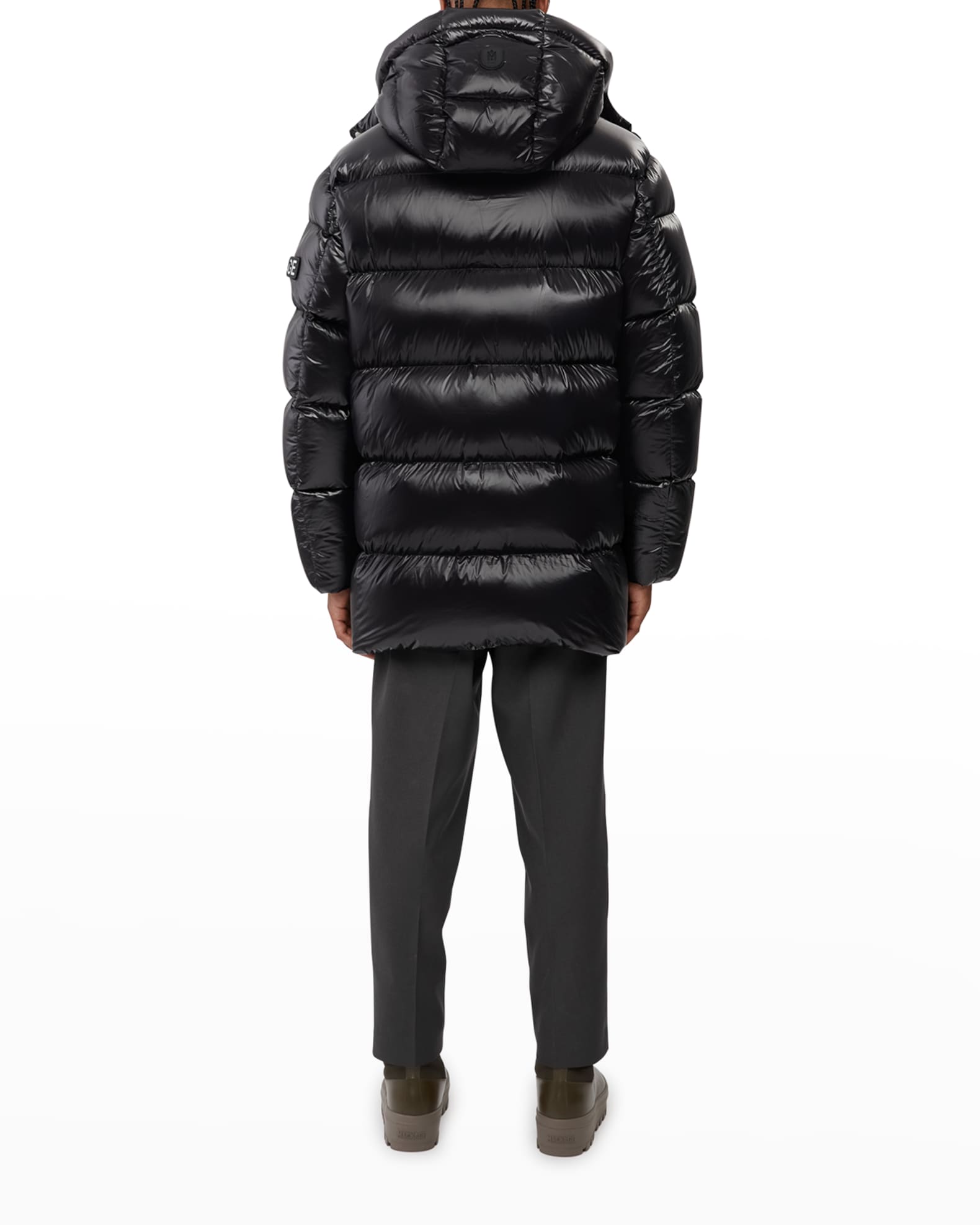 Mackage Men's Kendrick Long Hooded Puffer Coat | Neiman Marcus