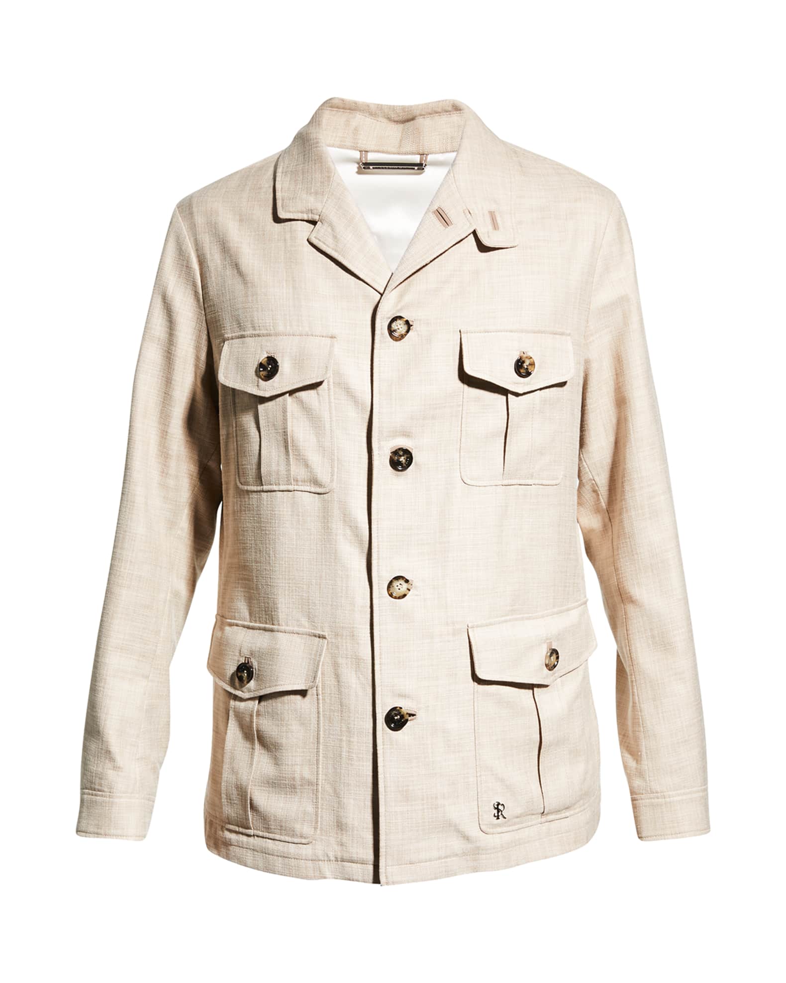 Stefano Ricci Men's Button-Down Field Jacket | Neiman Marcus