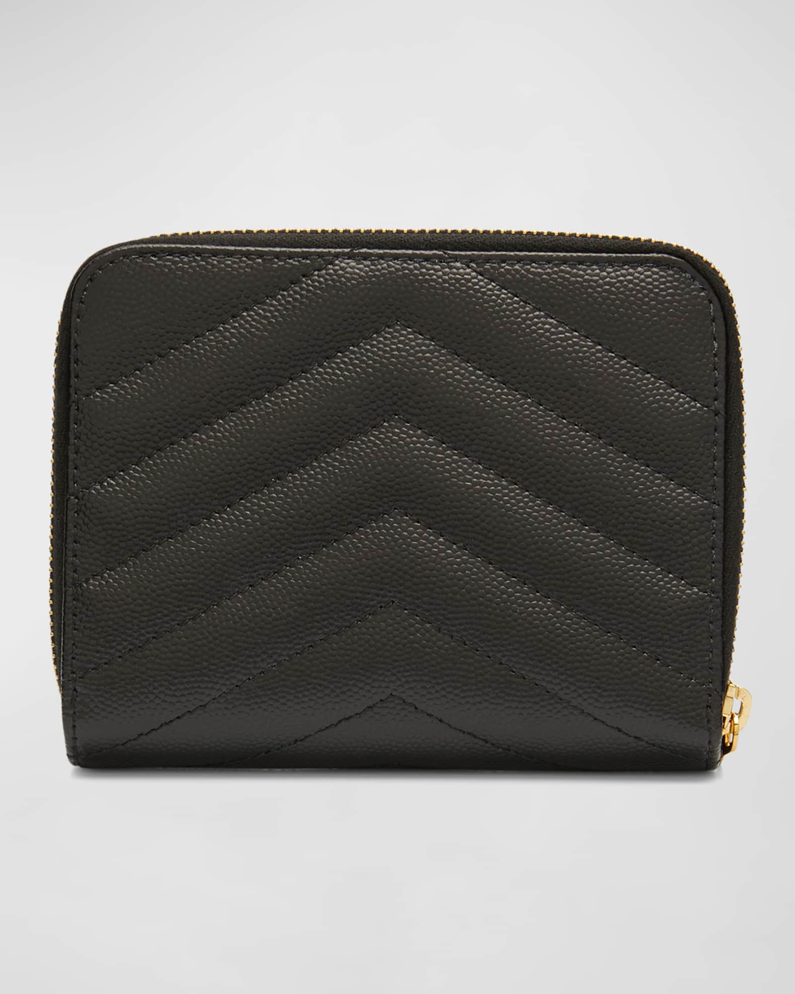 Saint Laurent YSL Quilted Bifold Compact Wallet | Neiman Marcus