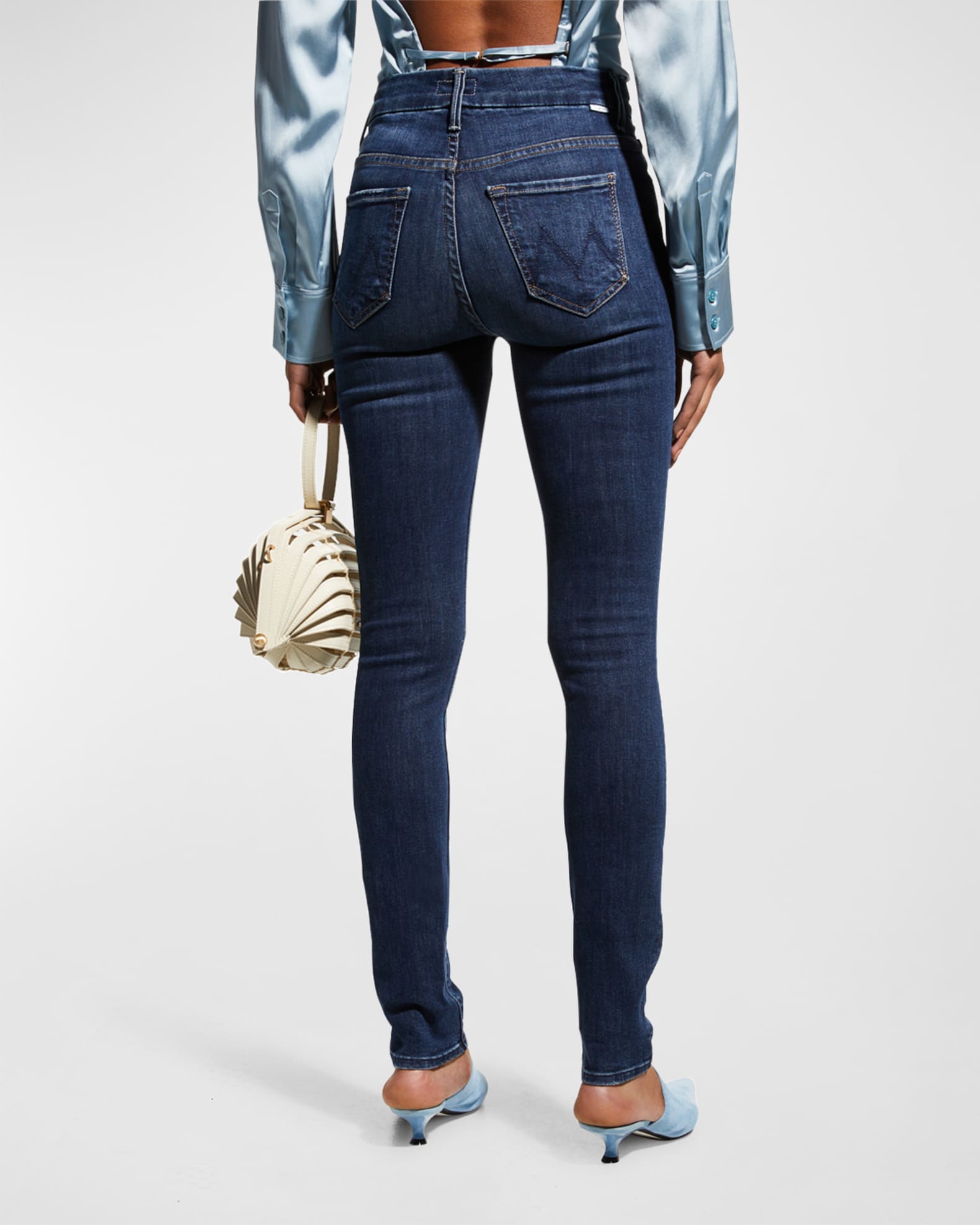 MOTHER The High Waisted Looker Skinny Jeans | Neiman Marcus