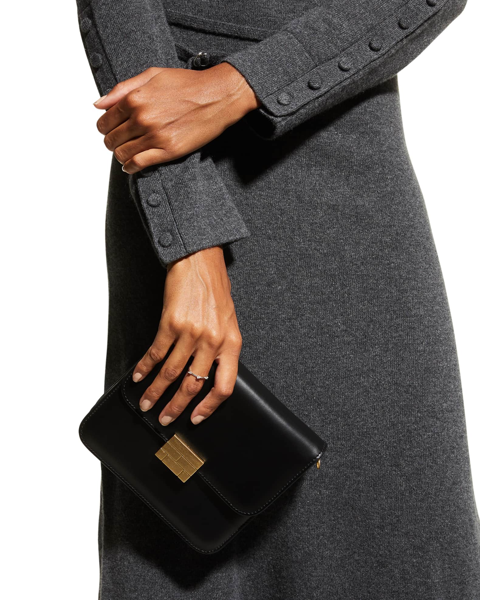 FRAME Le Signature Mini Smooth Leather Crossbody Bag | Neiman Marcus