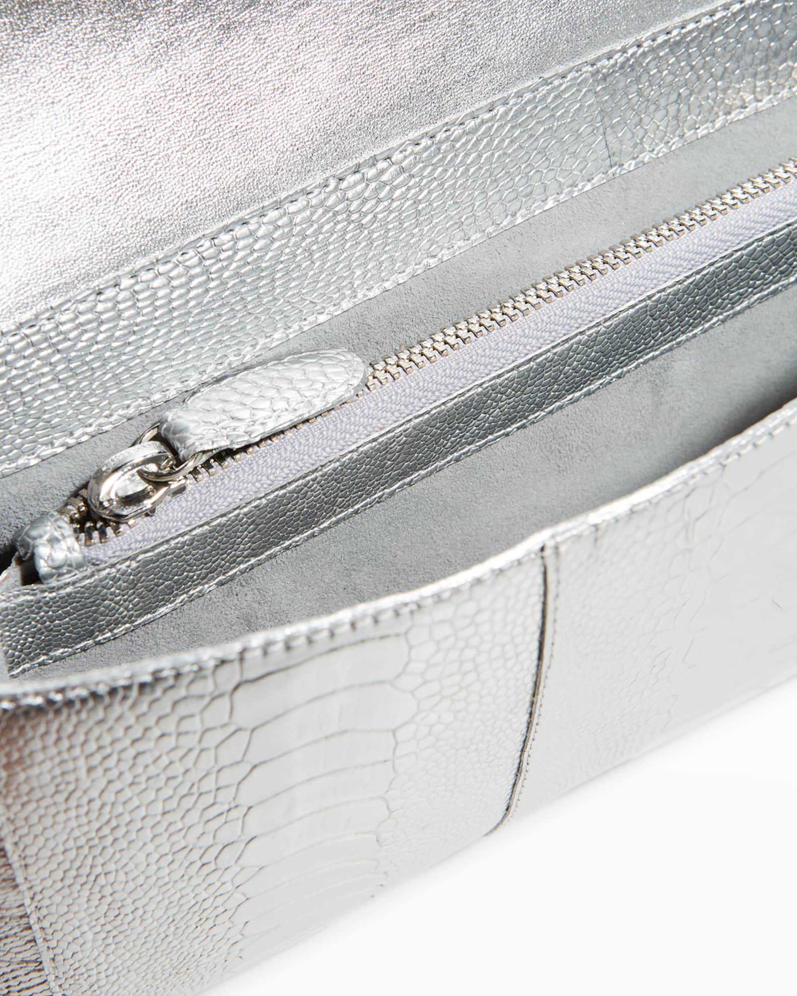 Nancy Gonzalez Gotham Metallic Crocodile Clutch Bag | Neiman Marcus