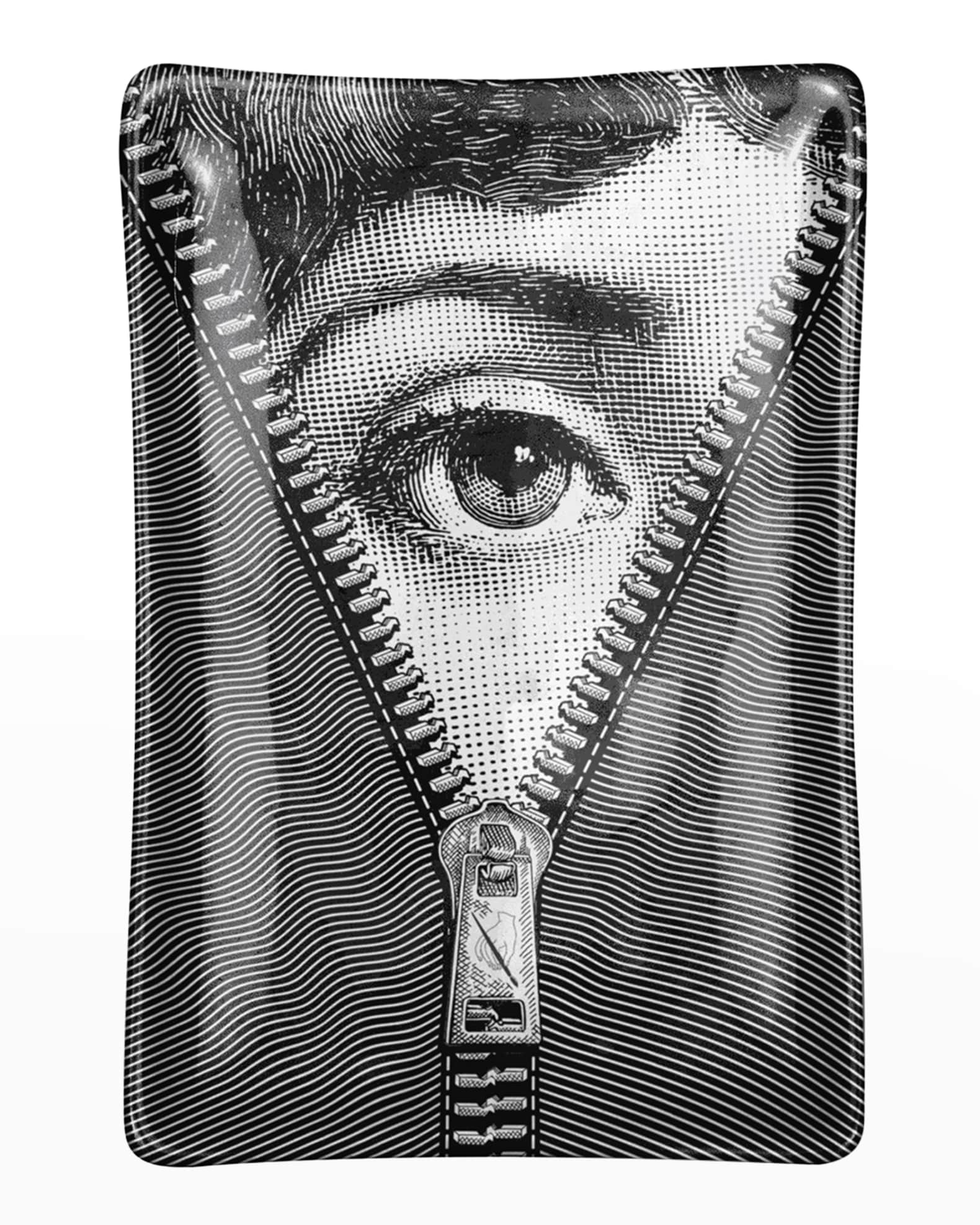 Fornasetti Rectangular Ashtray Tema e Variazioni n401 Zipper Eye ...
