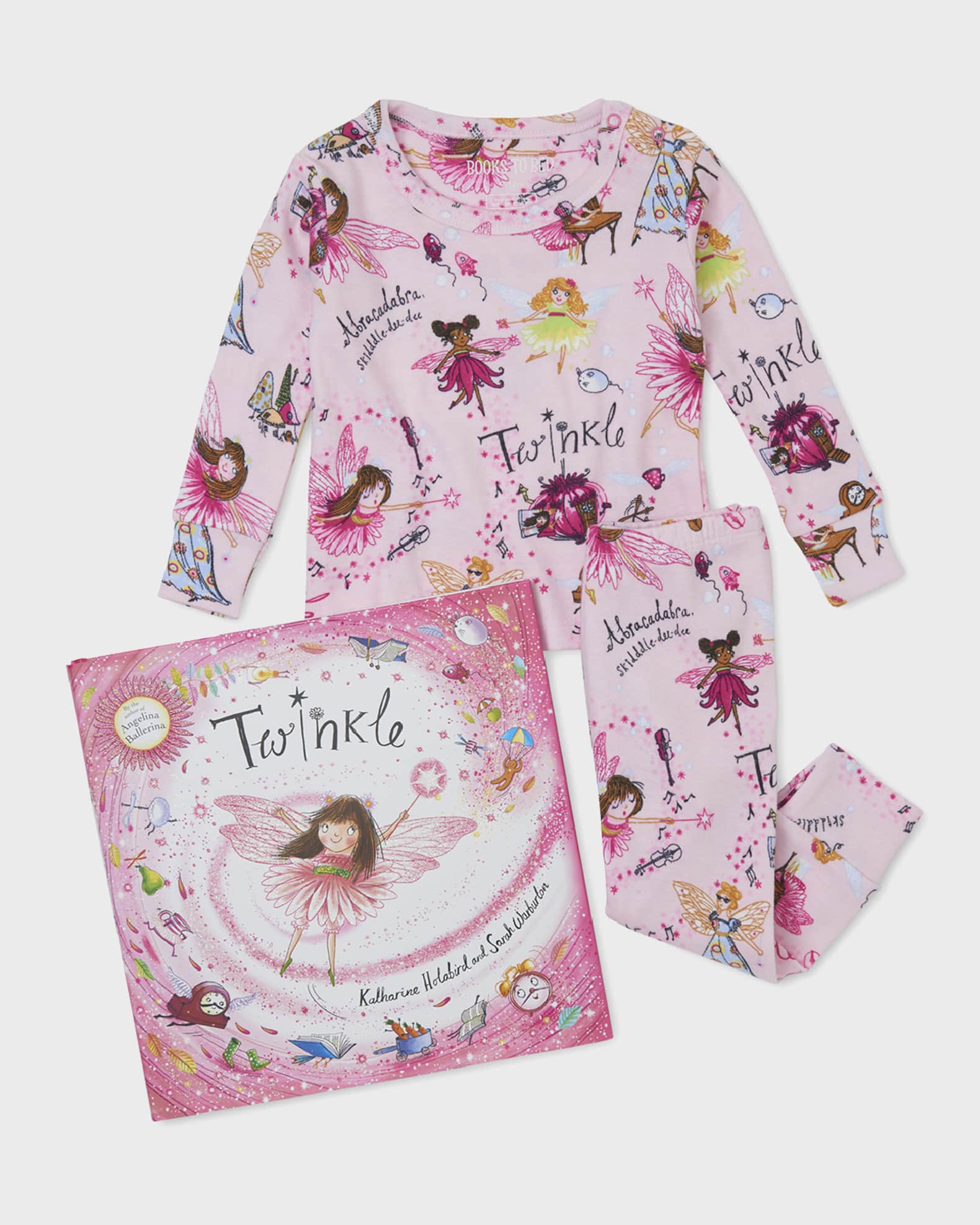 Books To Bed Girl's Twinkle Printed Pajama Gift Set, Size 12-24M ...