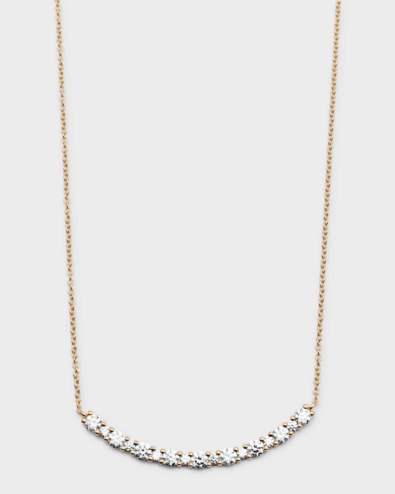 Neiman Marcus Diamonds 18k Yellow Gold Round Diamond Smiley Bar ...