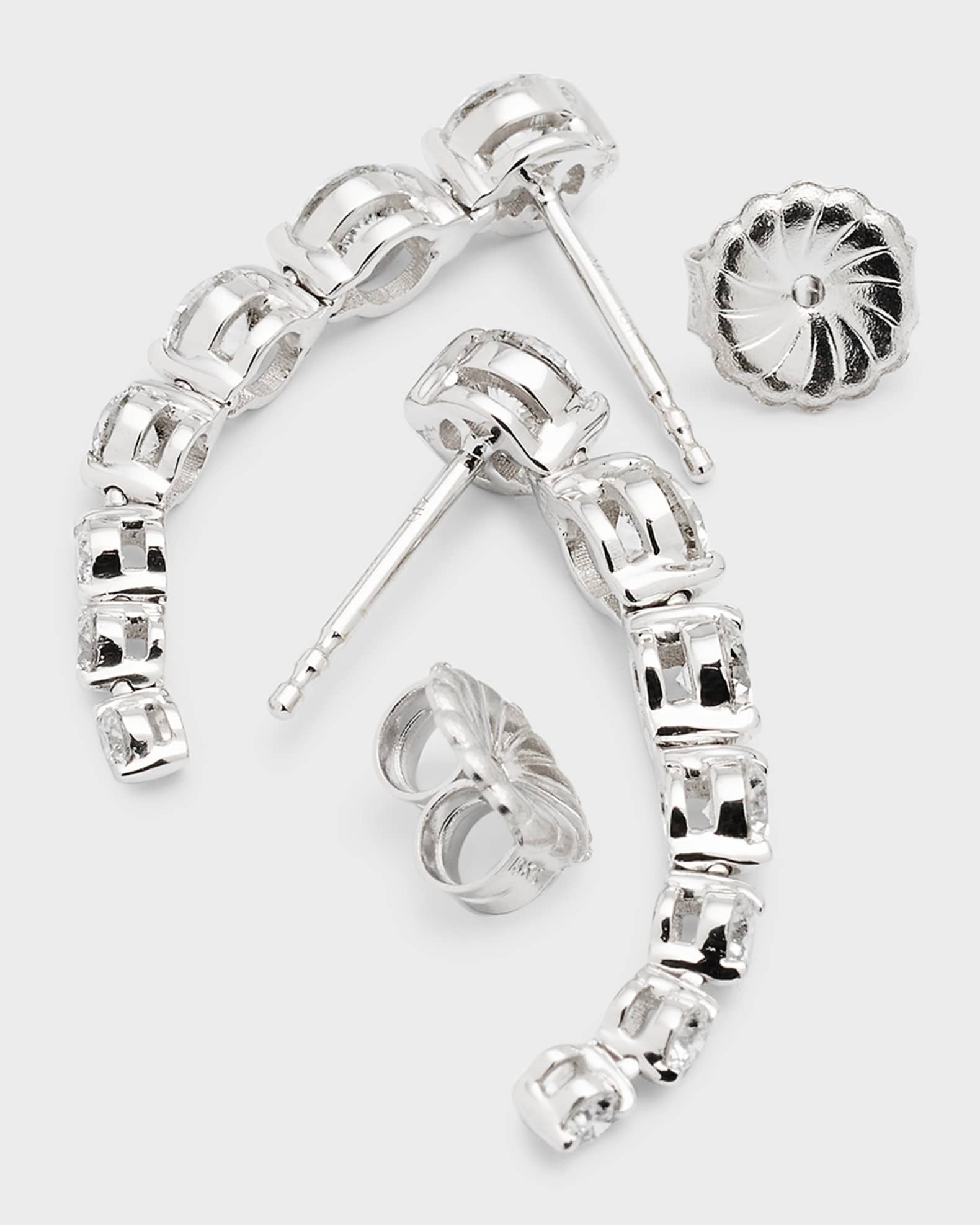 Neiman Marcus Diamonds 18K White Gold Graduated Diamond Drop Earrings ...