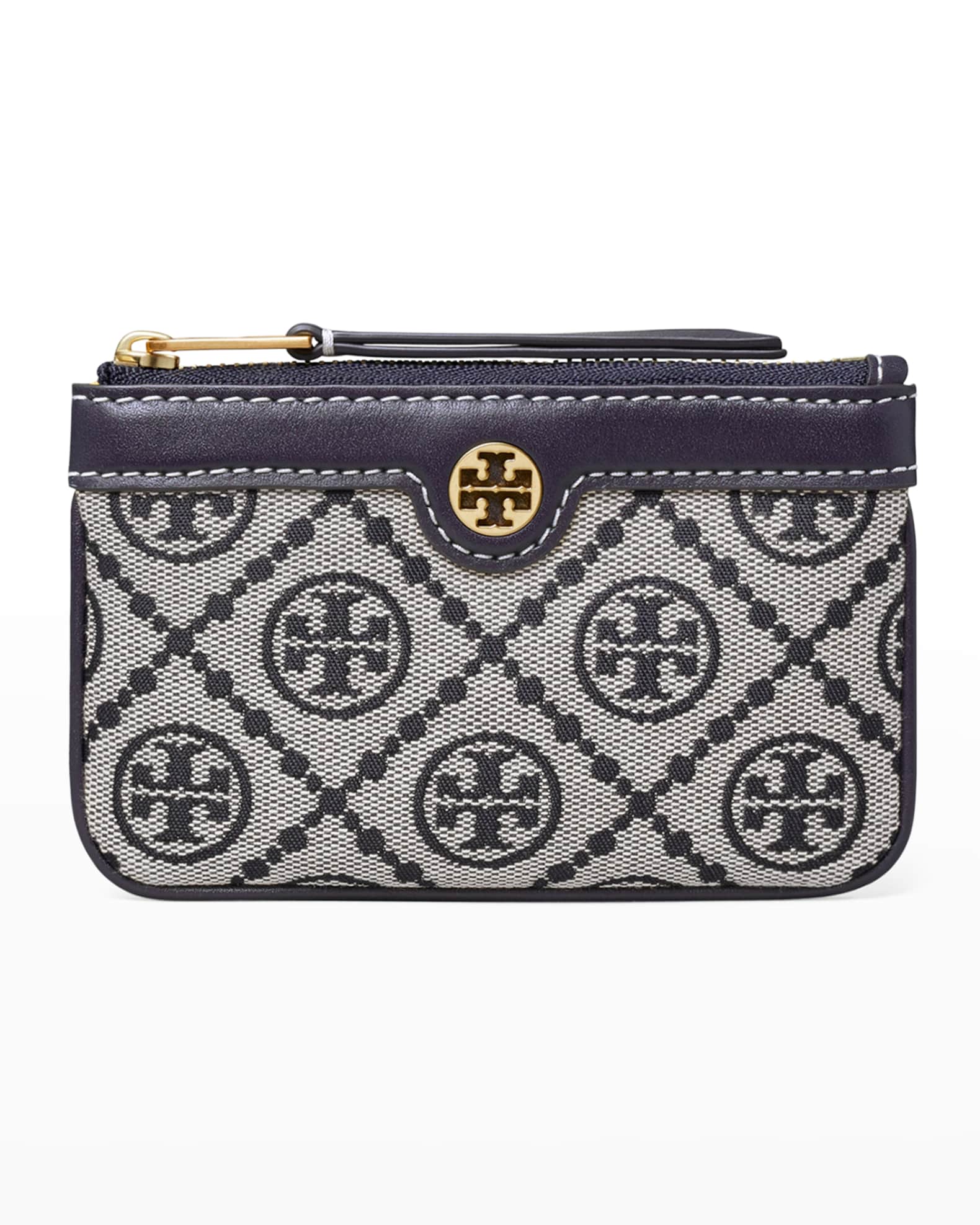 Tory Burch T Monogram Pouch Card Case Holder | Neiman Marcus