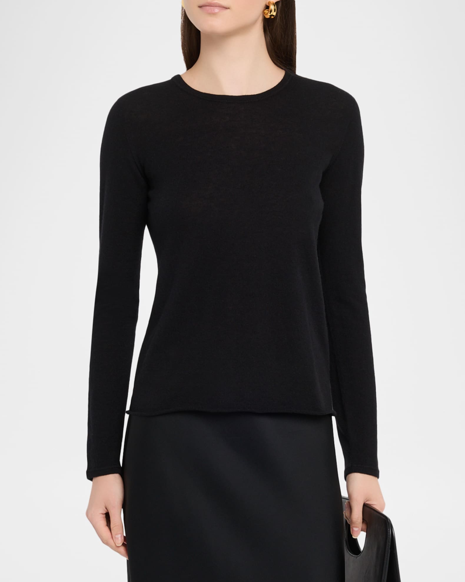 Machine Washable Cashmere Crewneck Pullover | Neiman Marcus