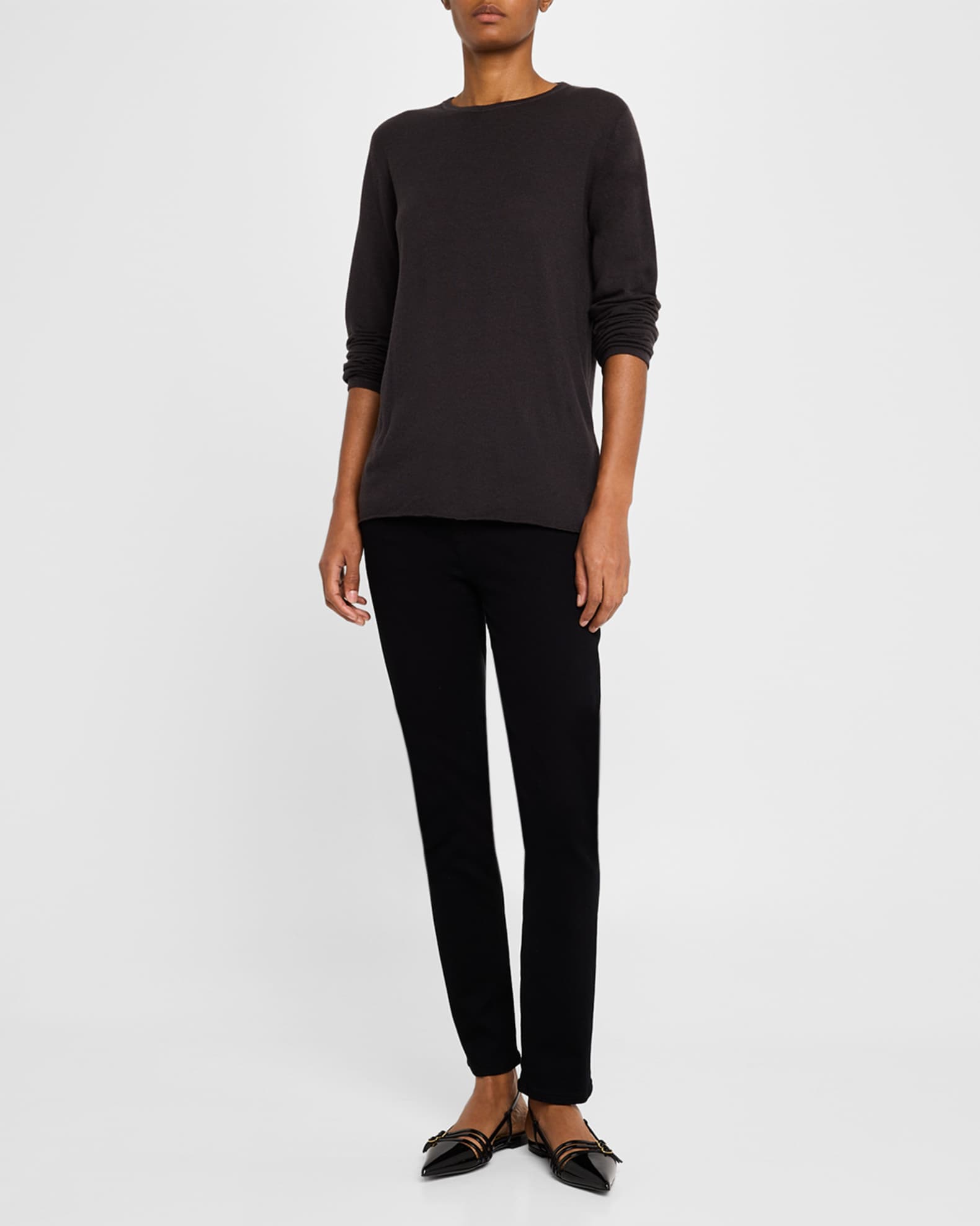 Machine Washable Cashmere Crewneck Pullover | Neiman Marcus