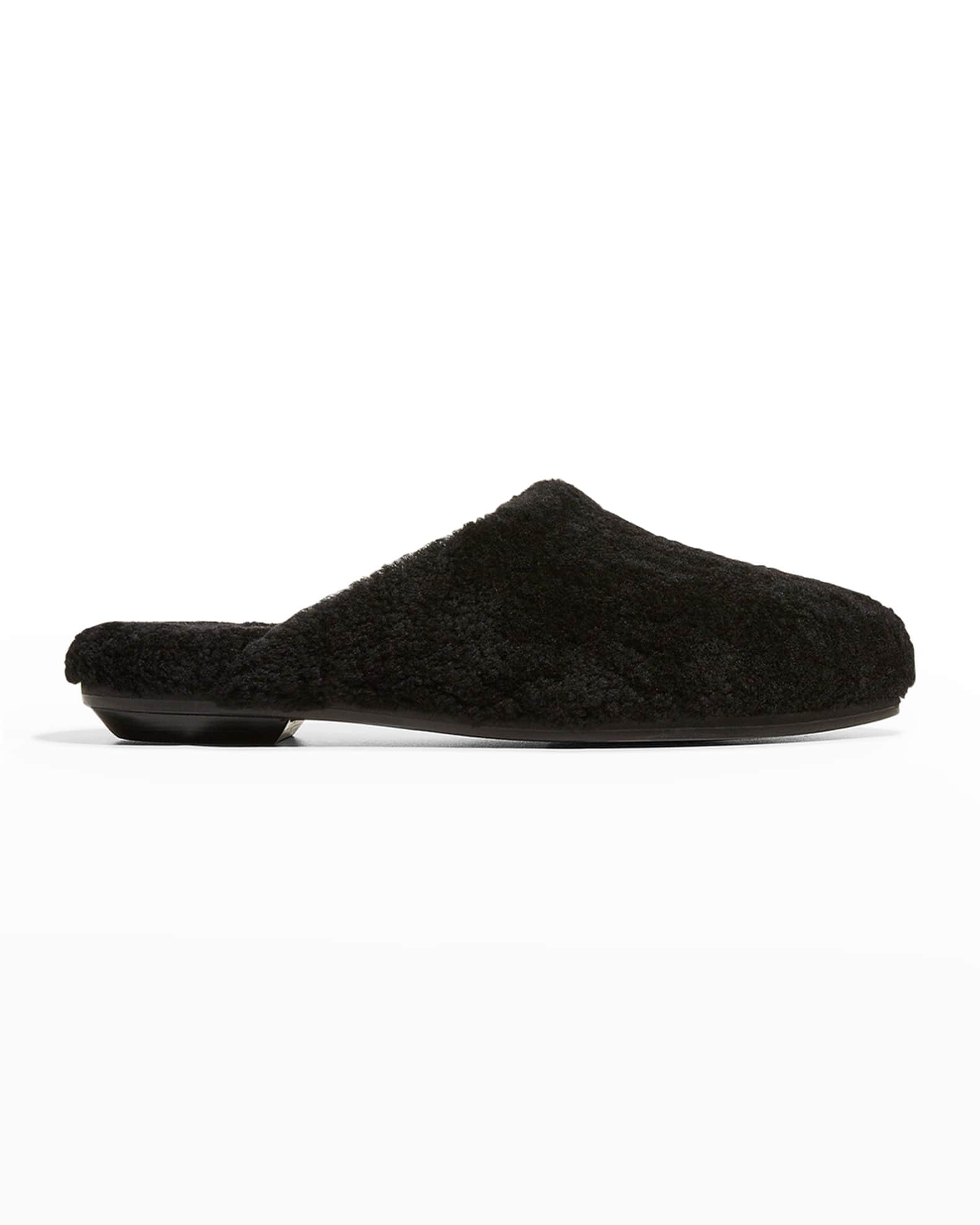 Eileen Fisher Blog Fur-Lined Mule Slippers | Neiman Marcus