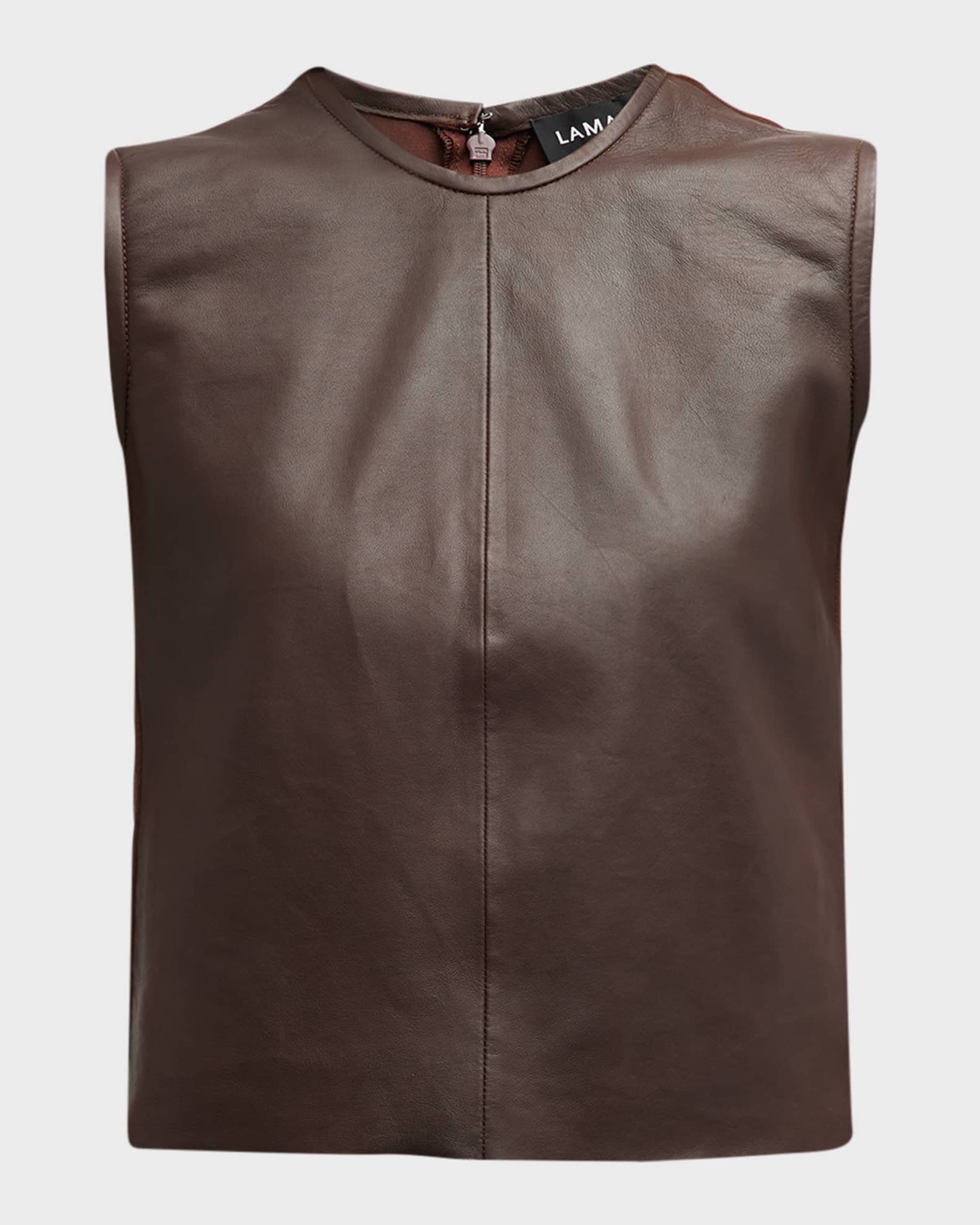 LaMarque Sofia Sleeveless Leather Top | Neiman Marcus